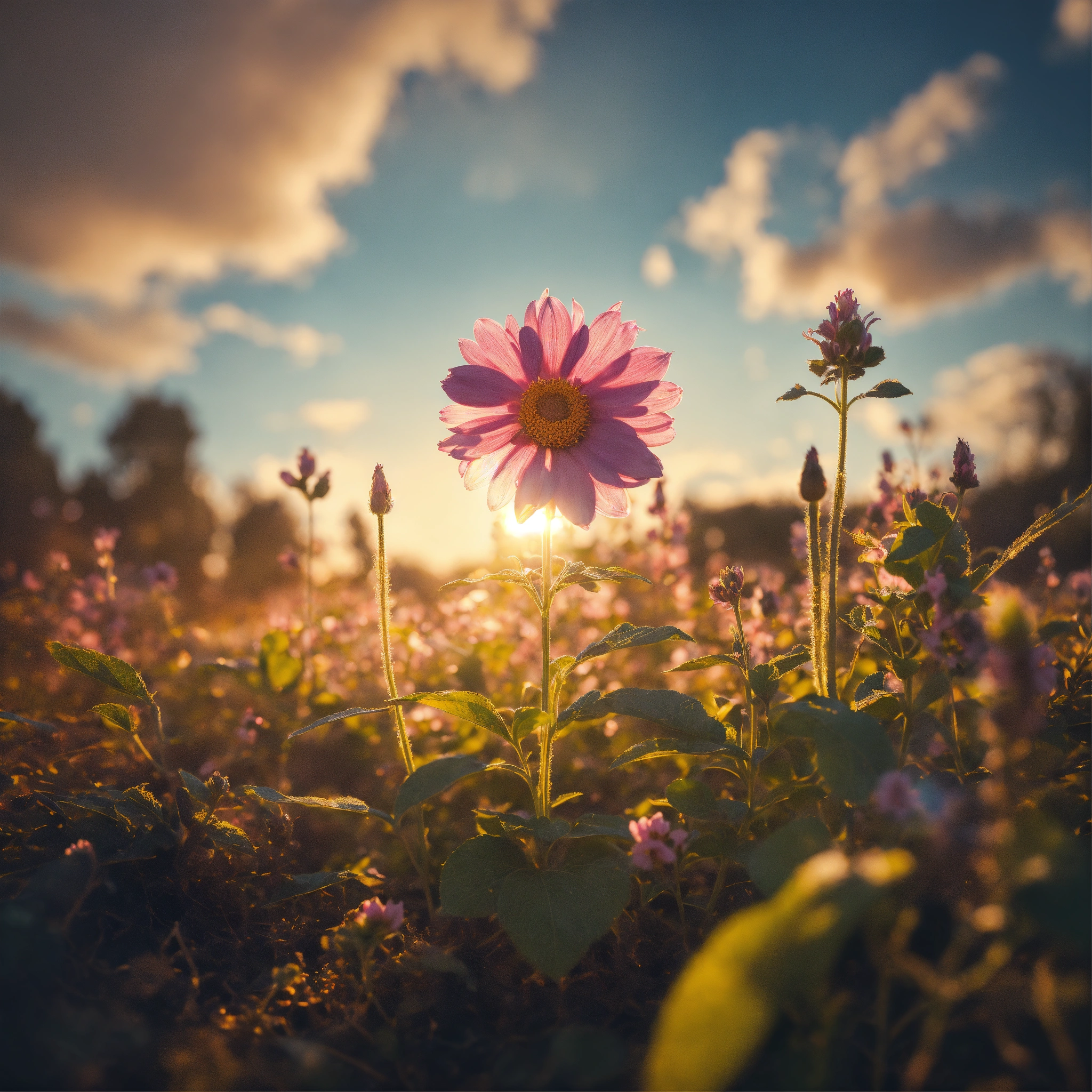 Lexica - A beautiful flower growing and growing on the valey surrounded ...