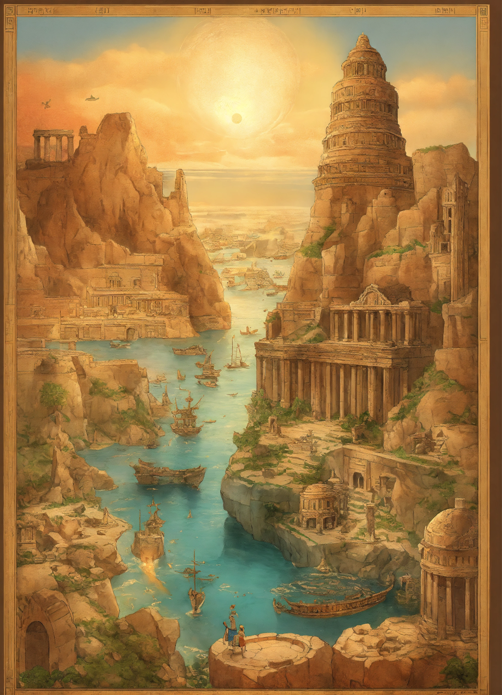 Lexica - Tall illustration expanding upon the first image, showing ...