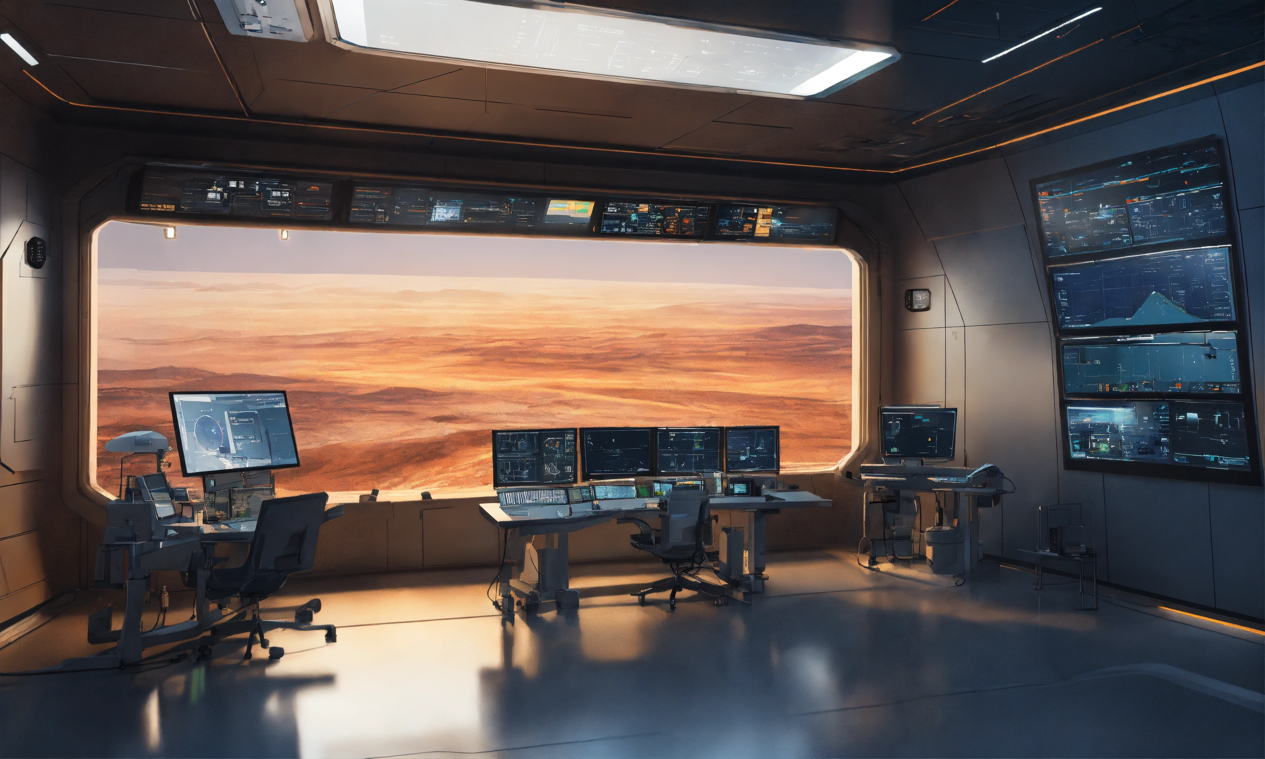 Lexica - Hyper detailed illustration, Create a futuristic control room ...