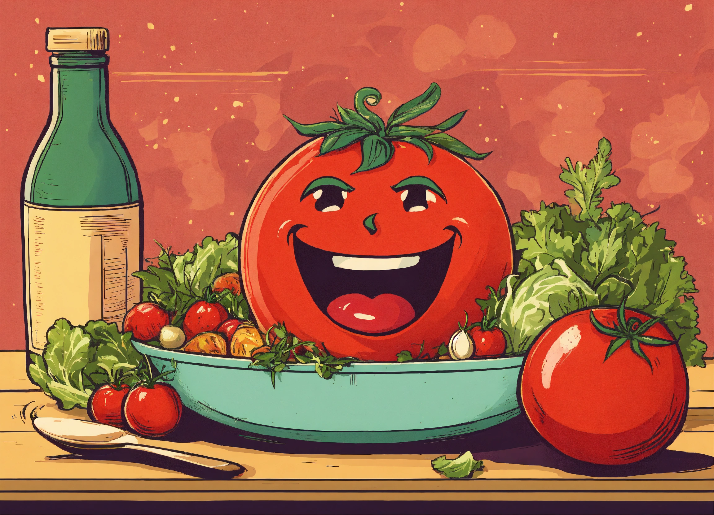 Lexica - Retro nostalgic art illustration. Create a humorous image of a ...