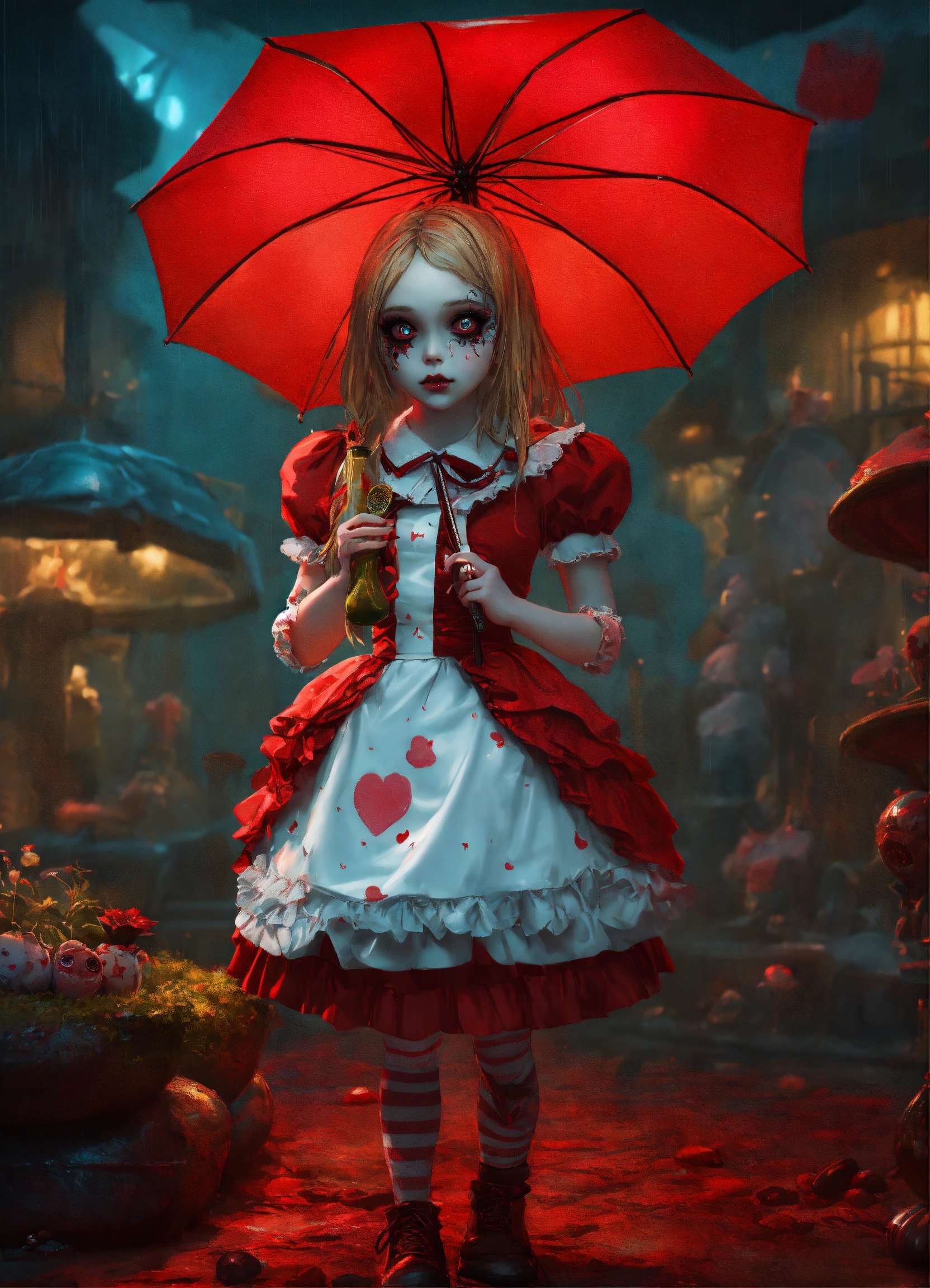 Lexica - Creepy little zombie alice in wonderland , l, detailed scene ...