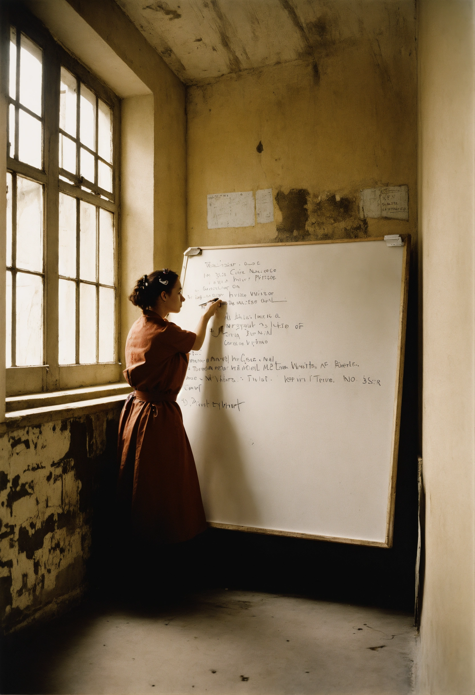 Lexica - British nurse writing on small white board on a wall, mental ...