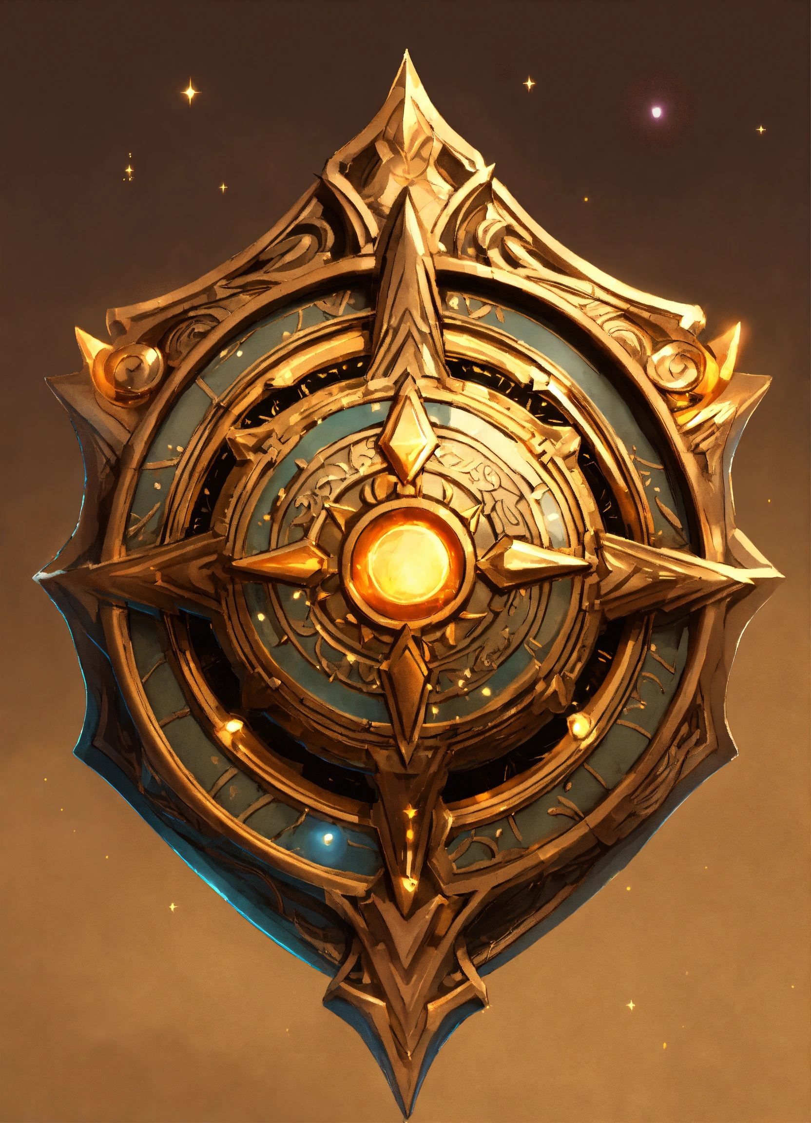 Lexica - A celestial amulet for a God of Paladins in the style of ...