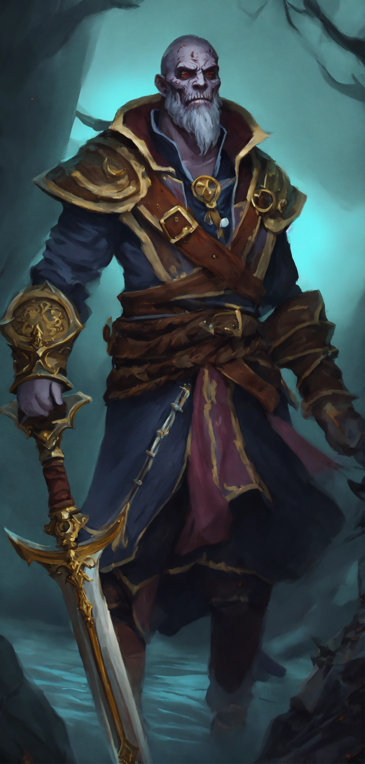 Lexica - Undead Duergar Sailor, digital painting