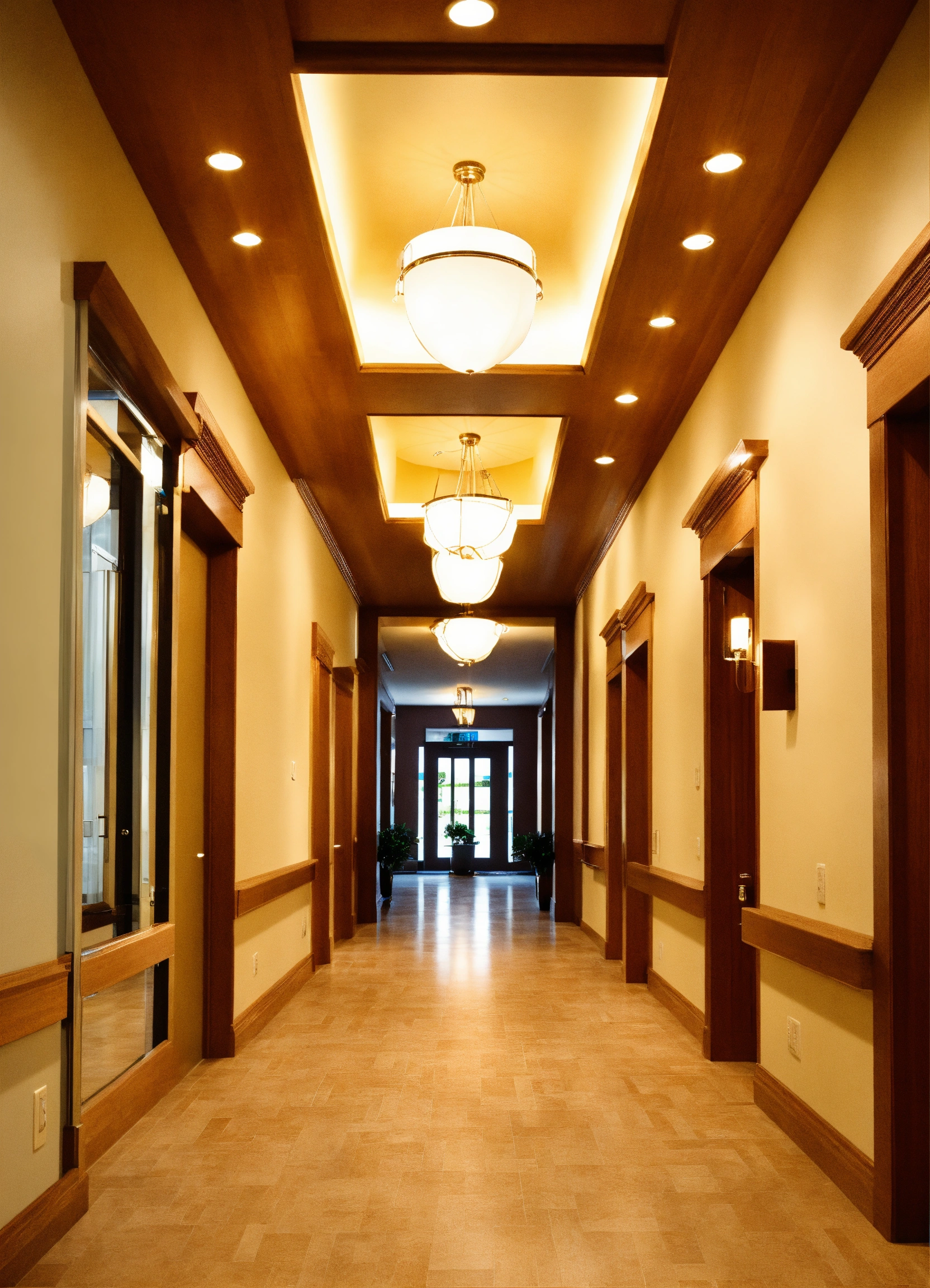 Lexica - Provide a detailed description of a hallway in a modern ...