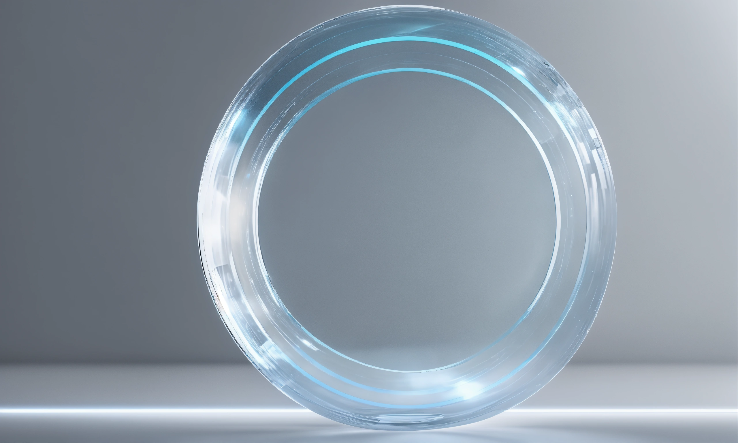 Lexica - Ultra thin transparent glass circle, white color background ...