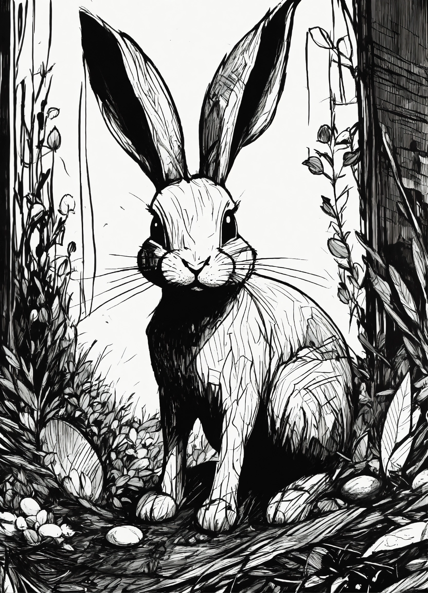 Lexica - Scratchy pen strokes, blind outline, fisheye perspective close ...