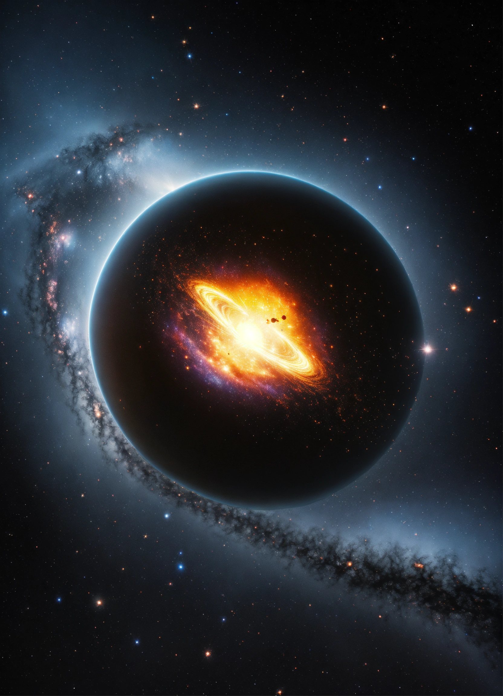 Lexica - A spaceship escaping a black hole while a star is exploding, surrounded by interstellar ...