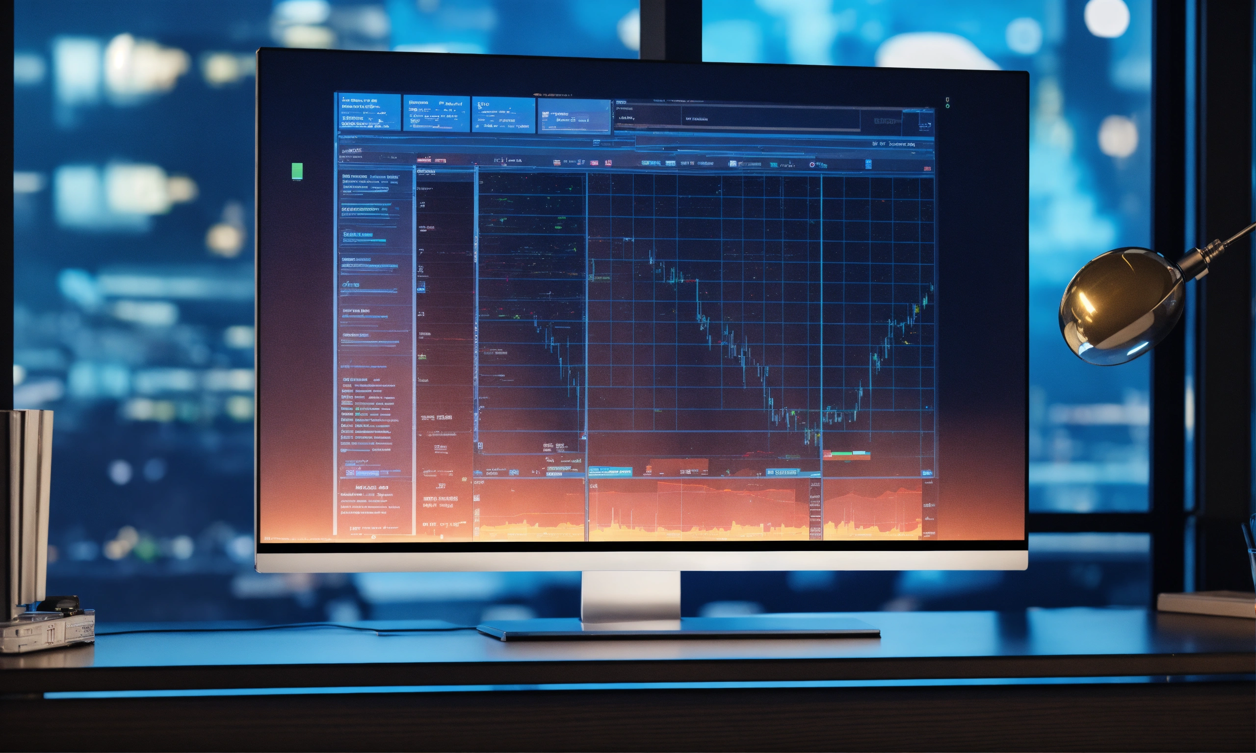 Lexica - Transparent screen with data analyse, blue, 8k, high quality ...