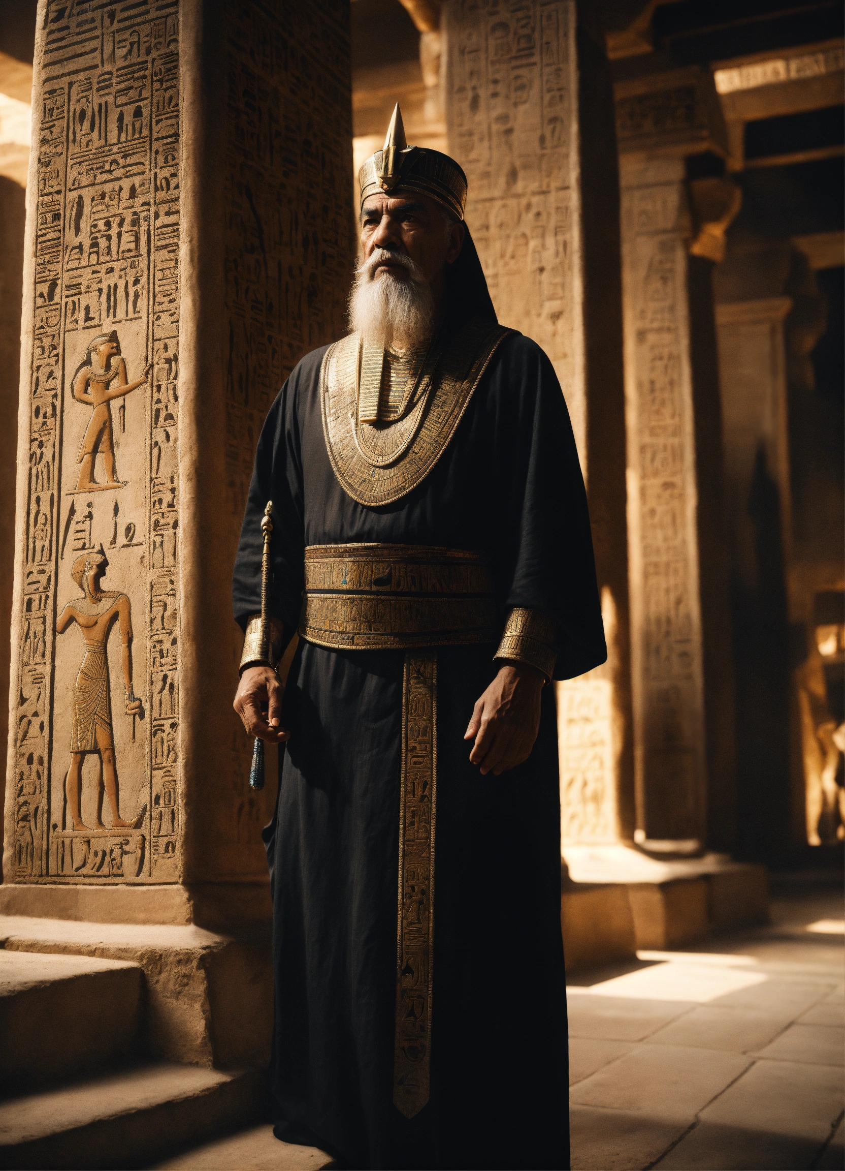 Lexica - An epic fantasy scene in ancient Egypt featuring an old ...