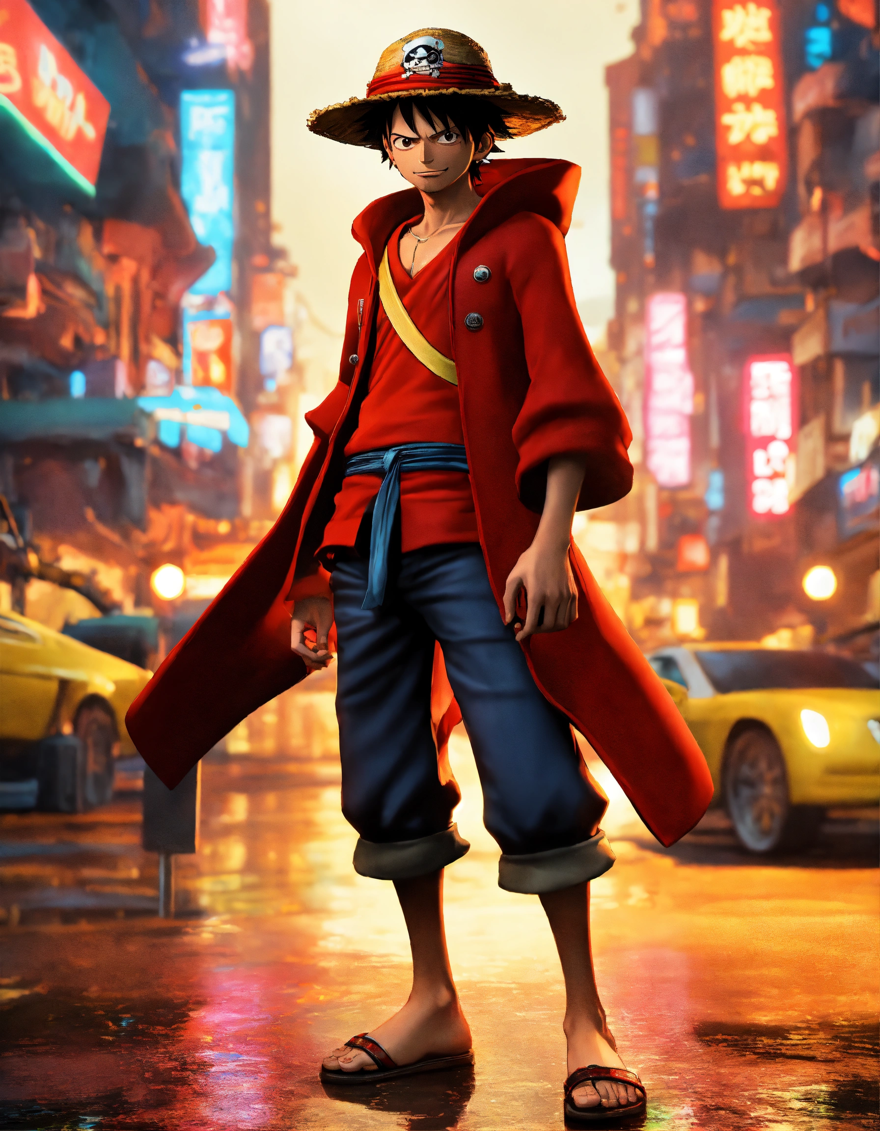 Lexica - Transform Luffy into a modern-day pirate king in the style of ...