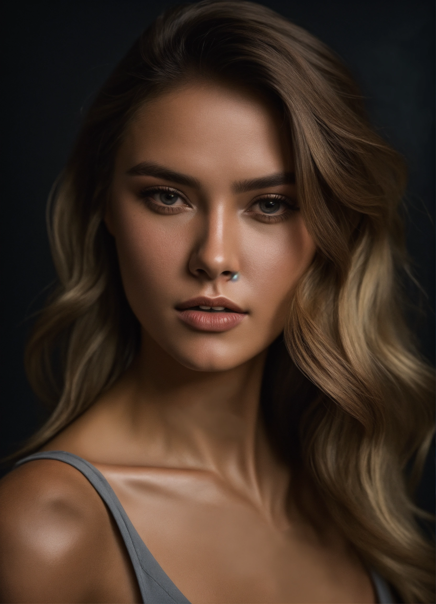 Lexica - Modern super model portrait 8k, high resolution, dark background