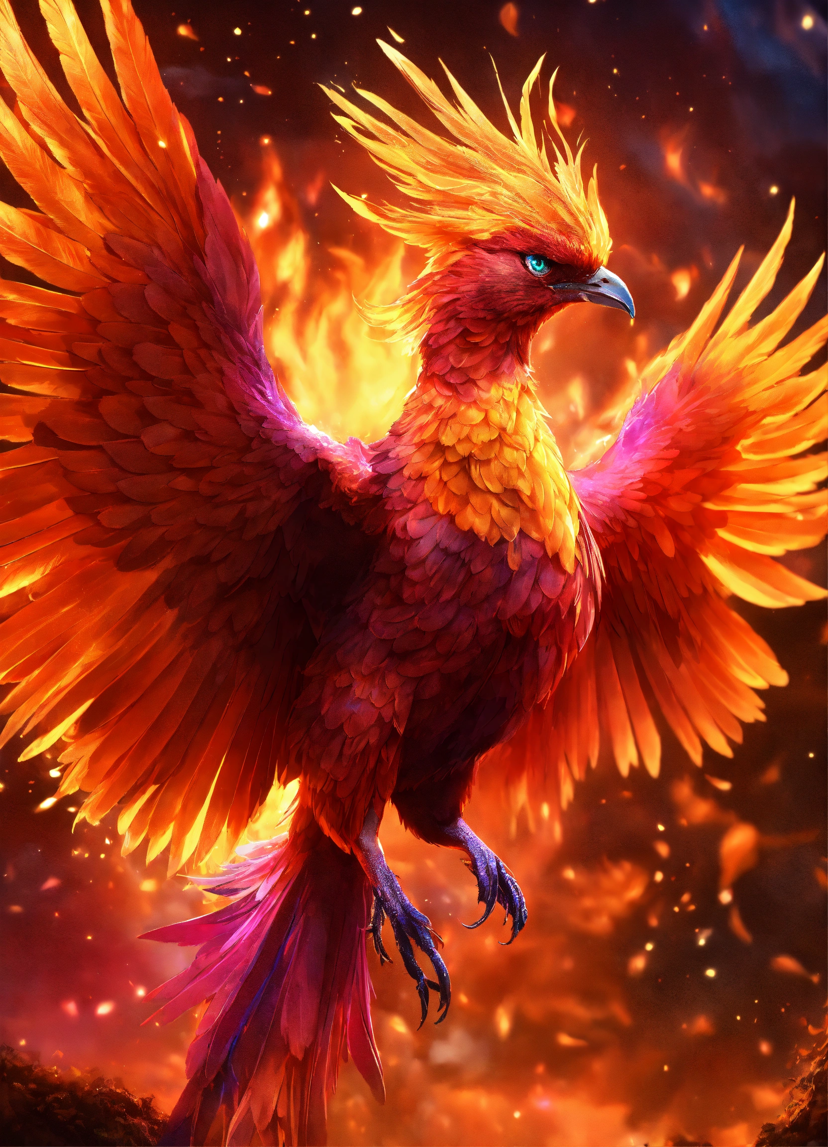 Lexica - Description The Lumina Phoenix is a radiant and majestic bird ...