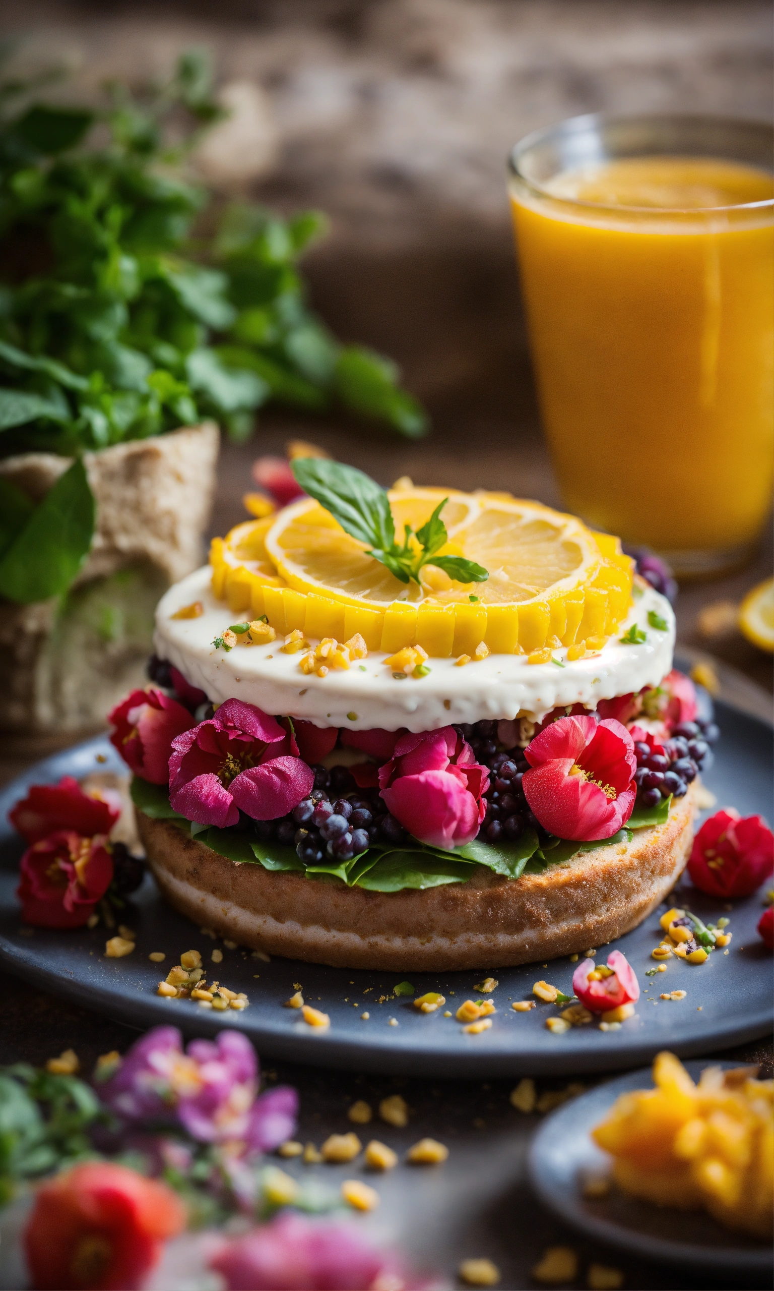 Lexica - Food photography with flowers, beautiful, delicious food ...