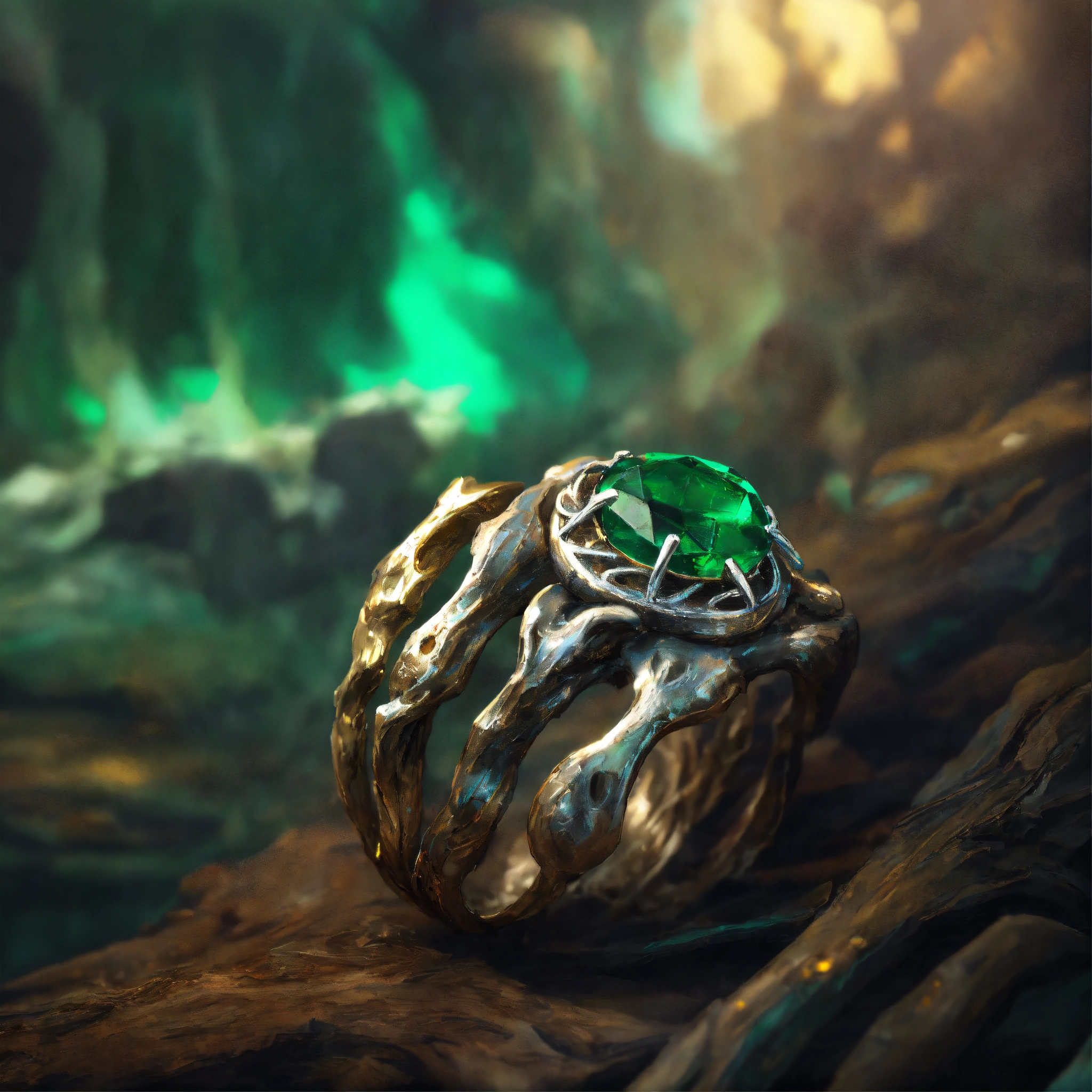 Lexica - Concept art of a dead man's bone hand wearing a beautiful ...
