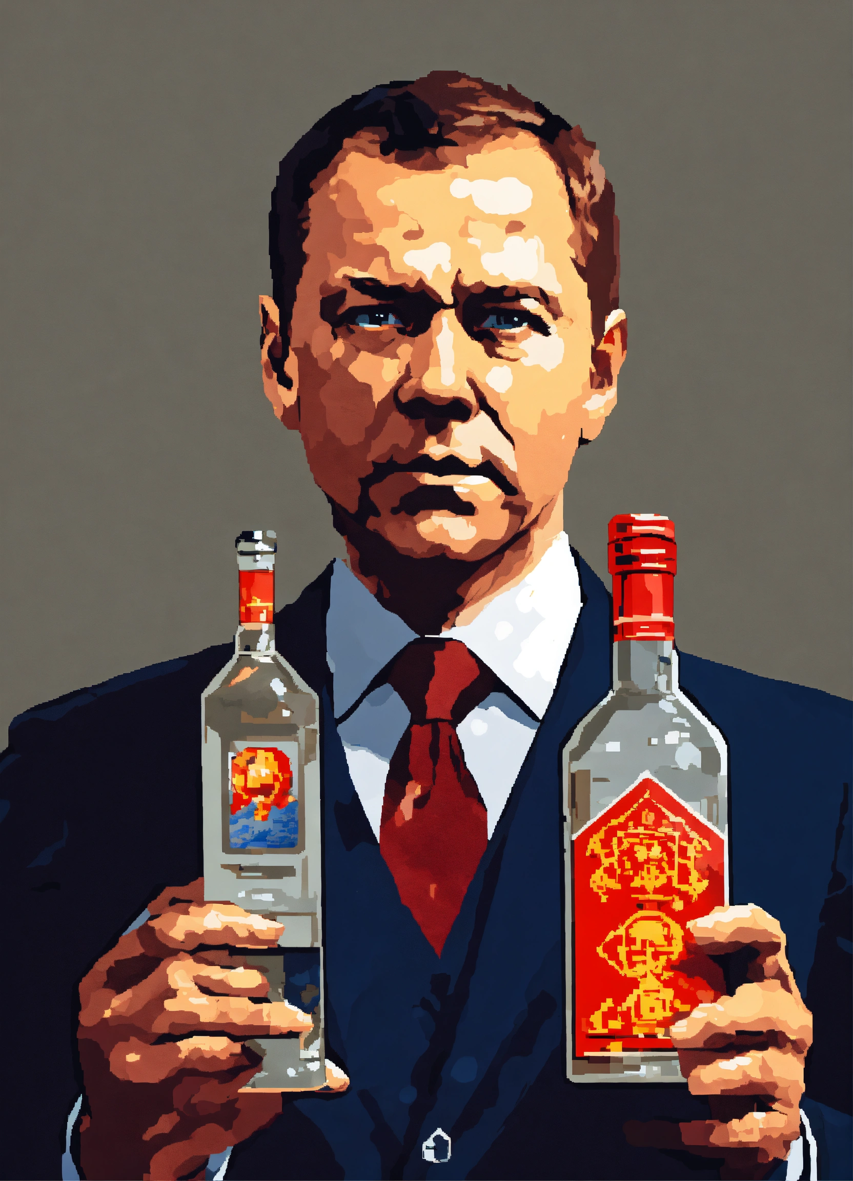 Lexica - Dmitry Medvedev with bottle of vodka in hands and nuclear ...