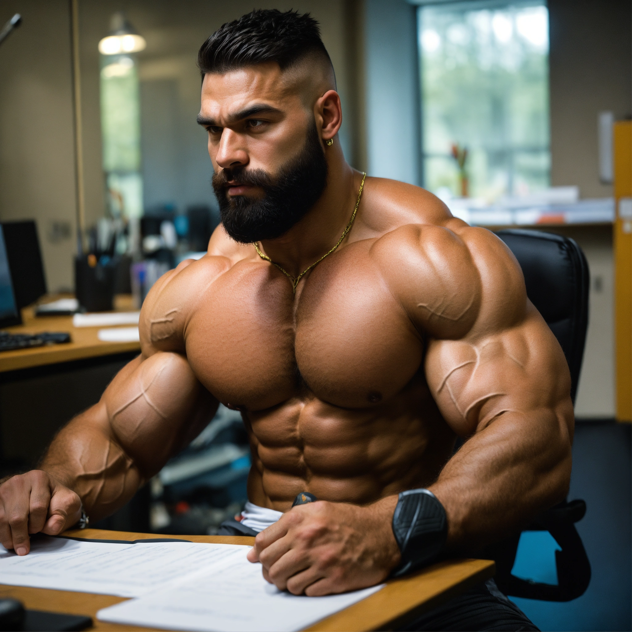 Lexica - 30-year-old hairy man with big muscles, Shao Kahn, big ...