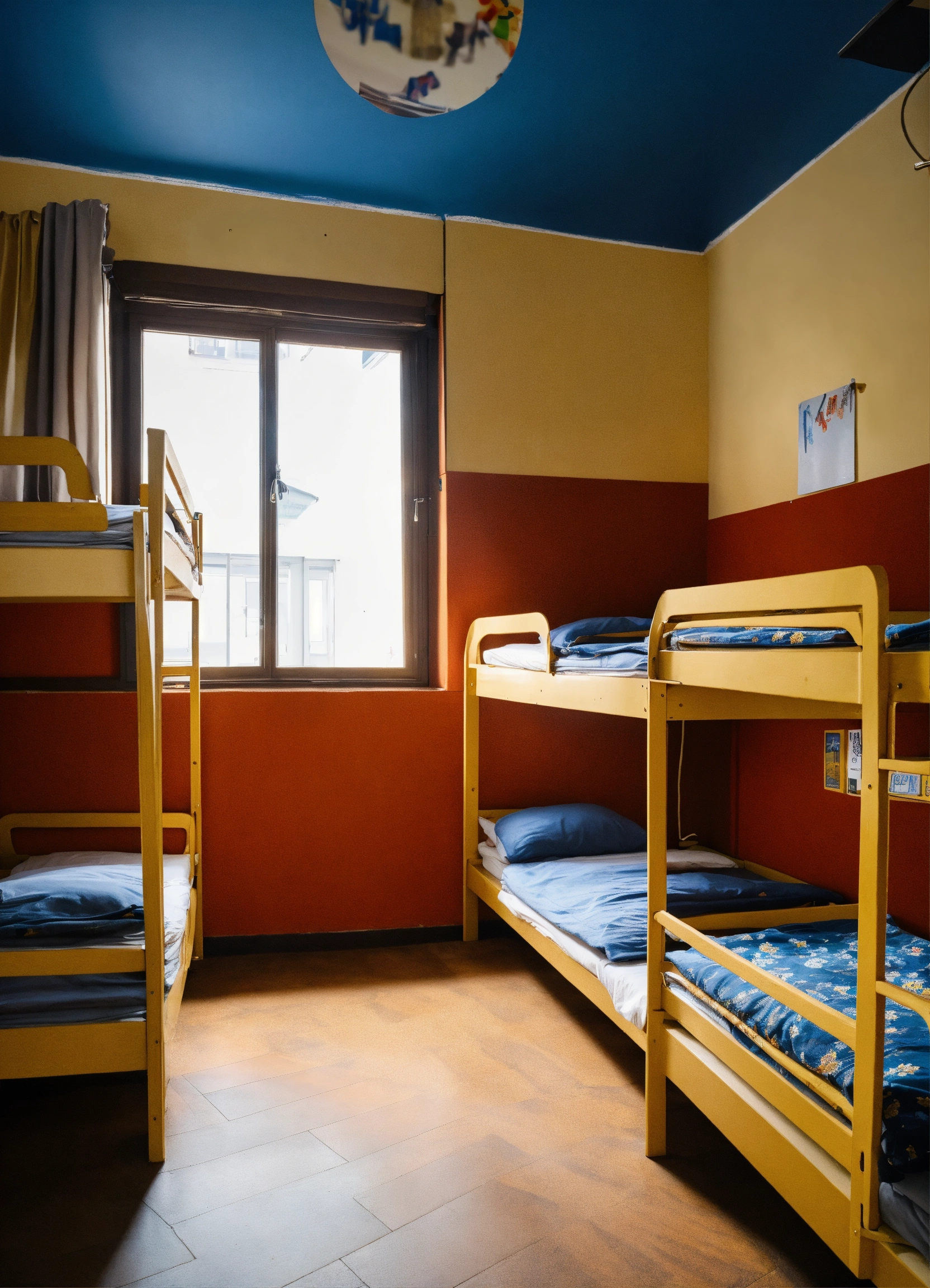 Lexica - Several beds in a youth hostel with black children in 2021