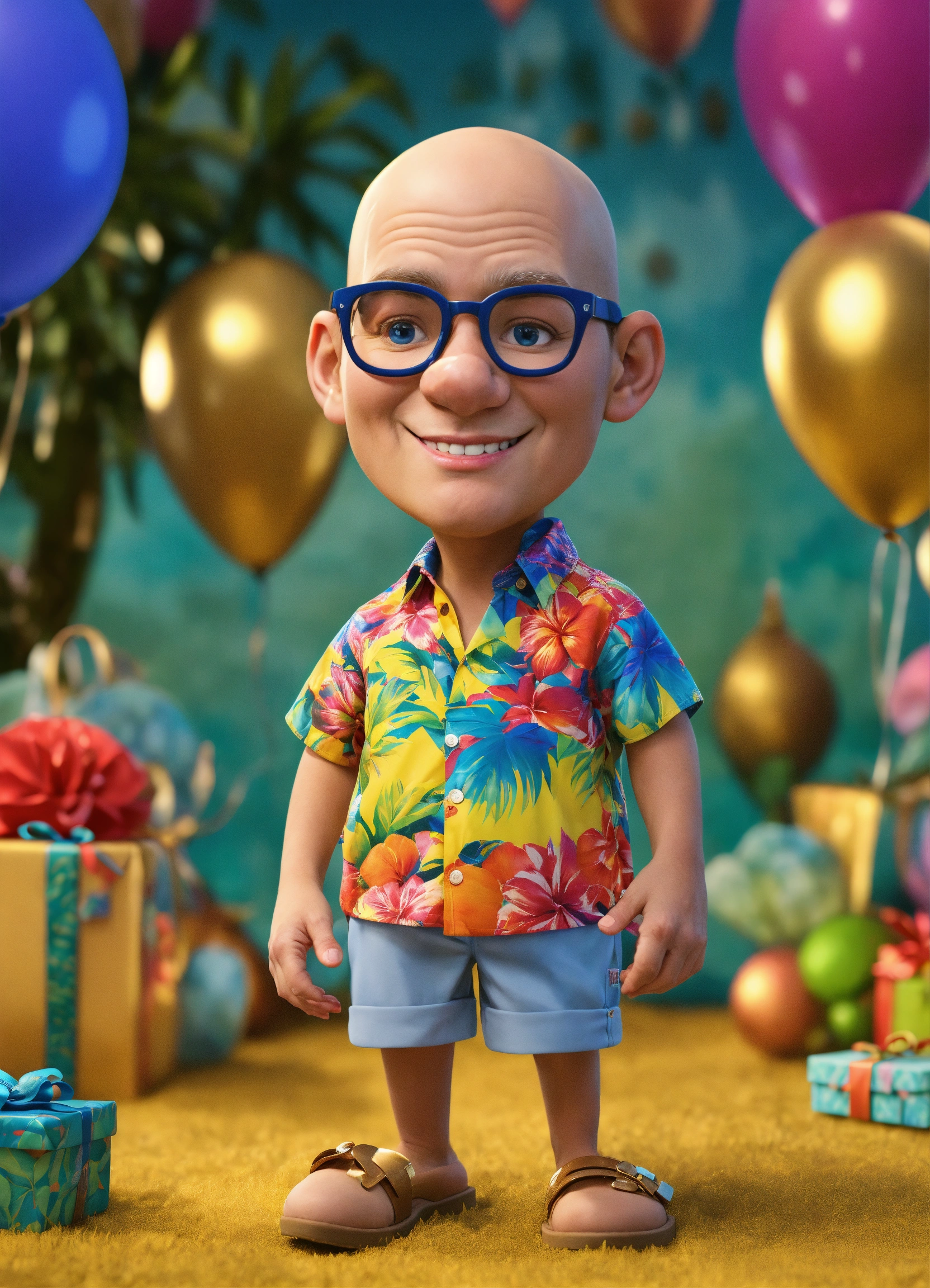 Lexica - He image depicts Olaf Scholz as a 3D cartoon in a front-facing ...