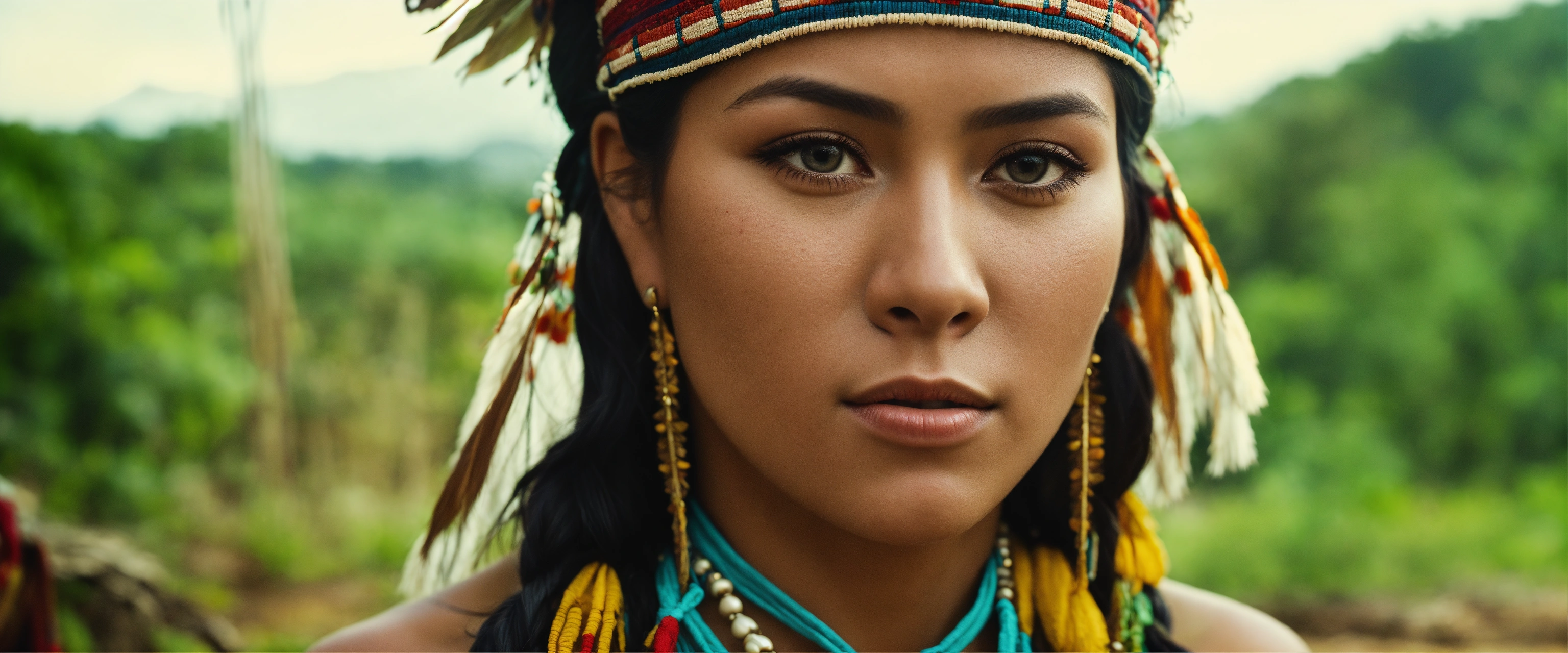 Lexica - Portrait of young south american amazonian Native woman with ...