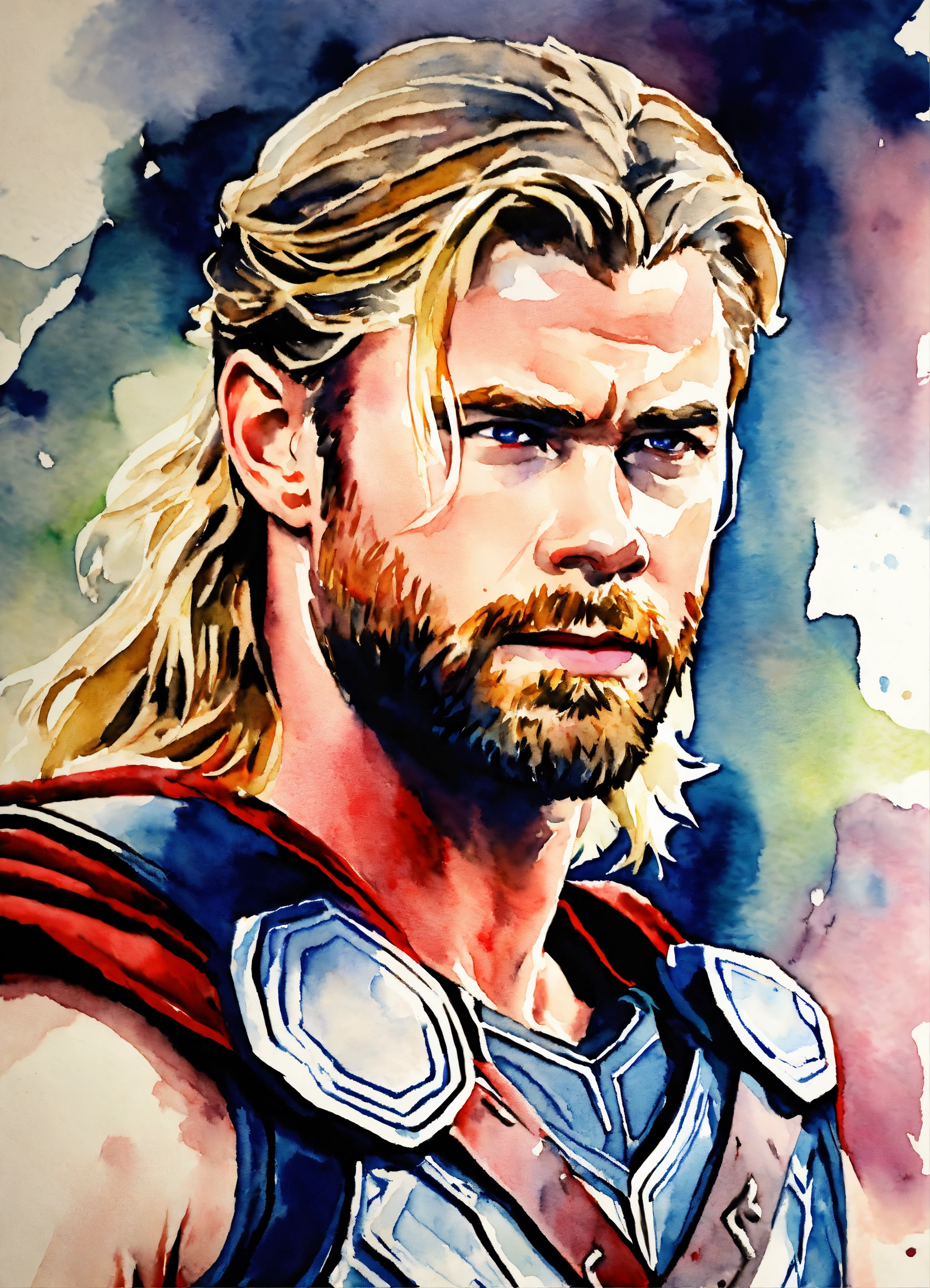 Lexica - Thor Odinson Chris Hemsworth watercolor