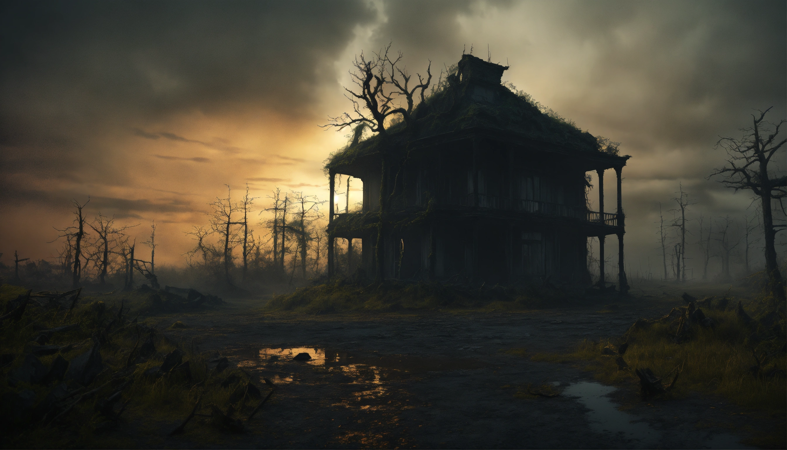 Lexica - NIGHT . DARK NIGHT. digital image of a dark and eerie nature ...