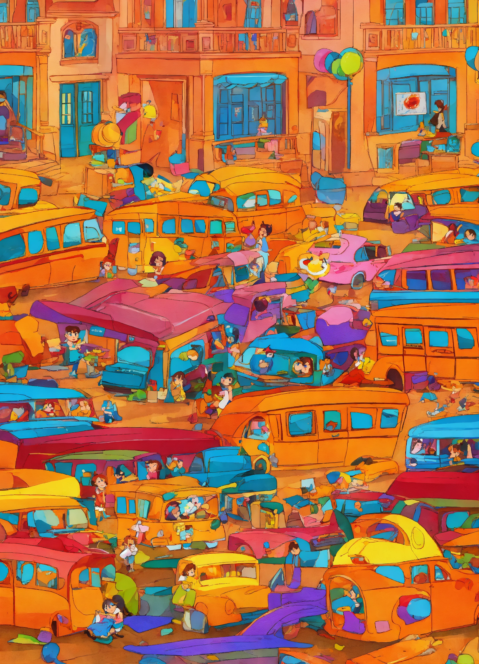 Lexica - Colorful school backgrounds disney cartoon