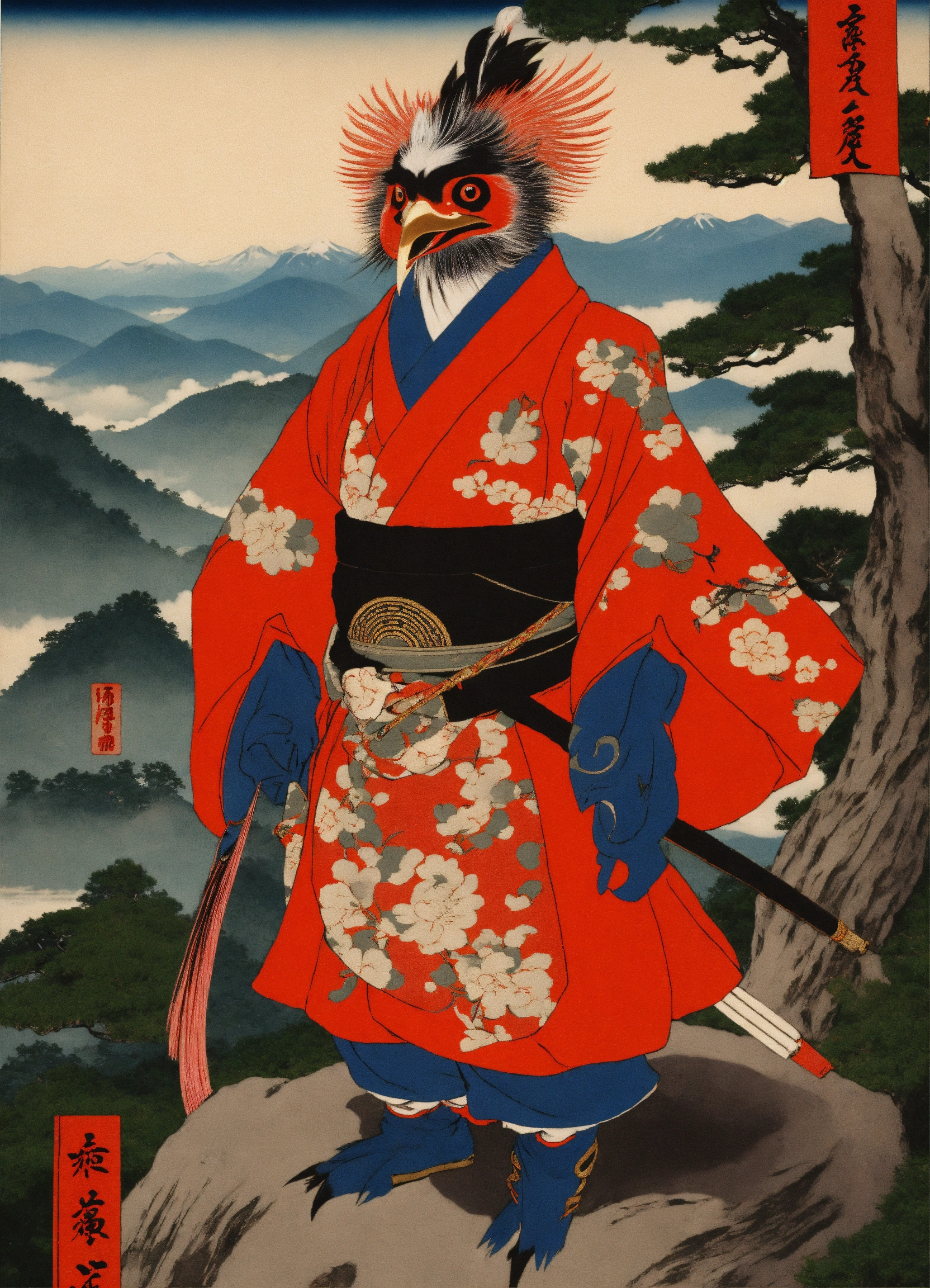 Lexica - Tengu, nez rouge comme pinokio mystérieux montagne japon