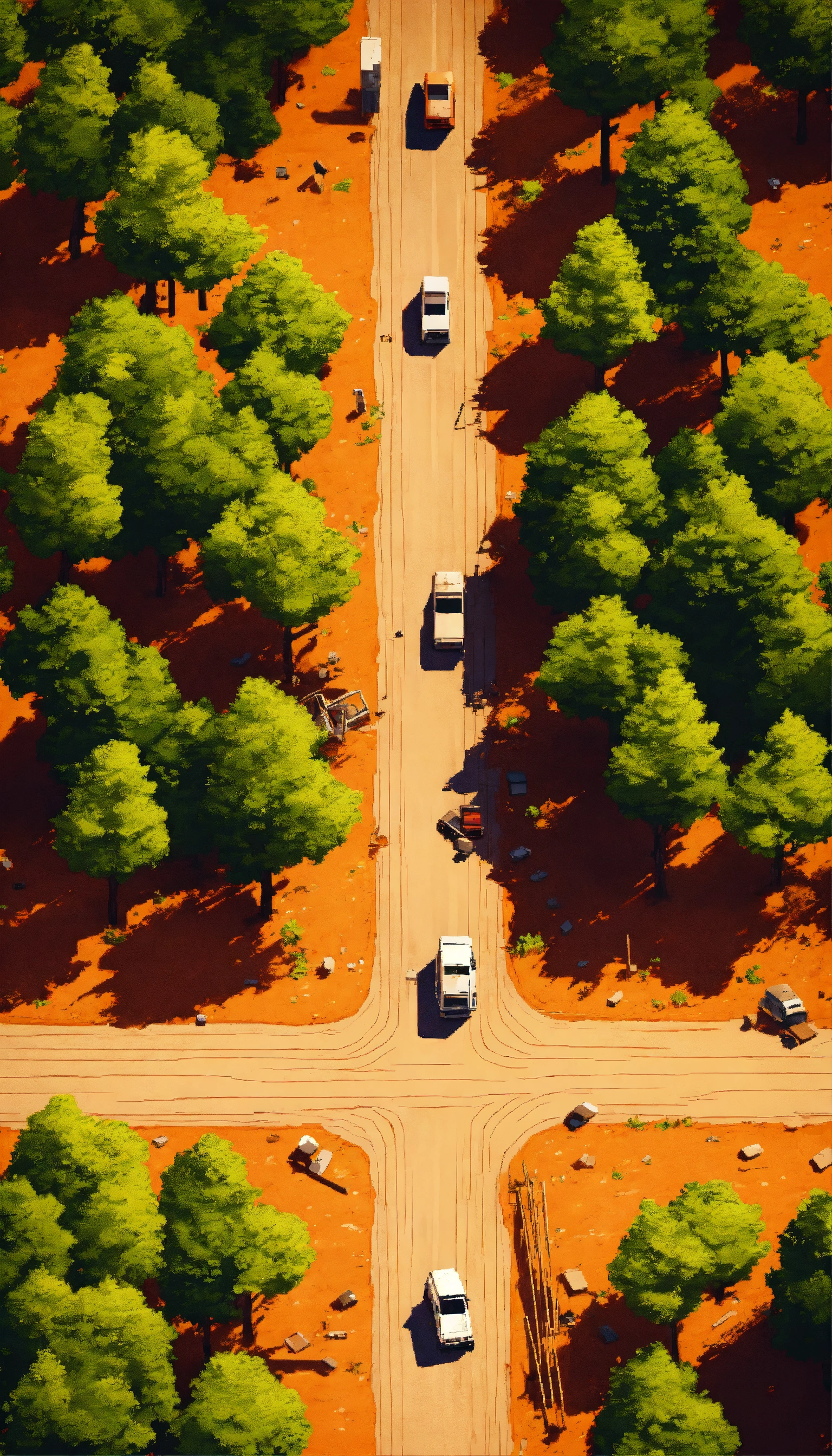 Lexica - Top down close up simple blocky pixel image of an empty post ...