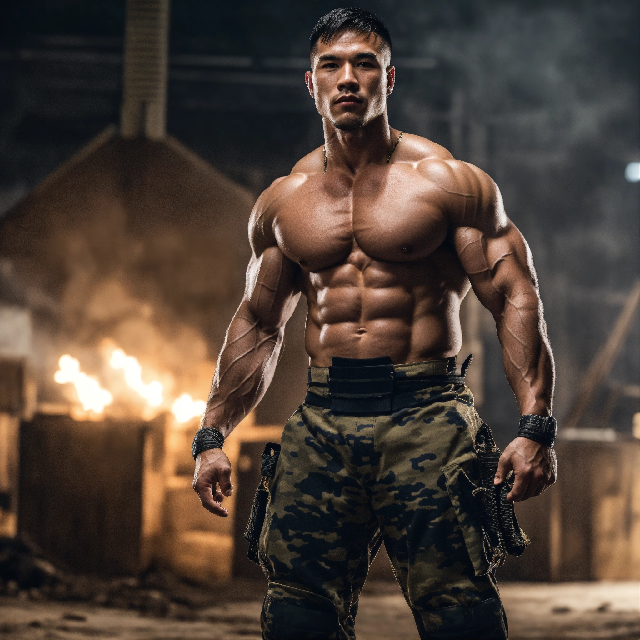 Lexica - 30-year-old man with big muscles, big bodybuilder, body like a ...