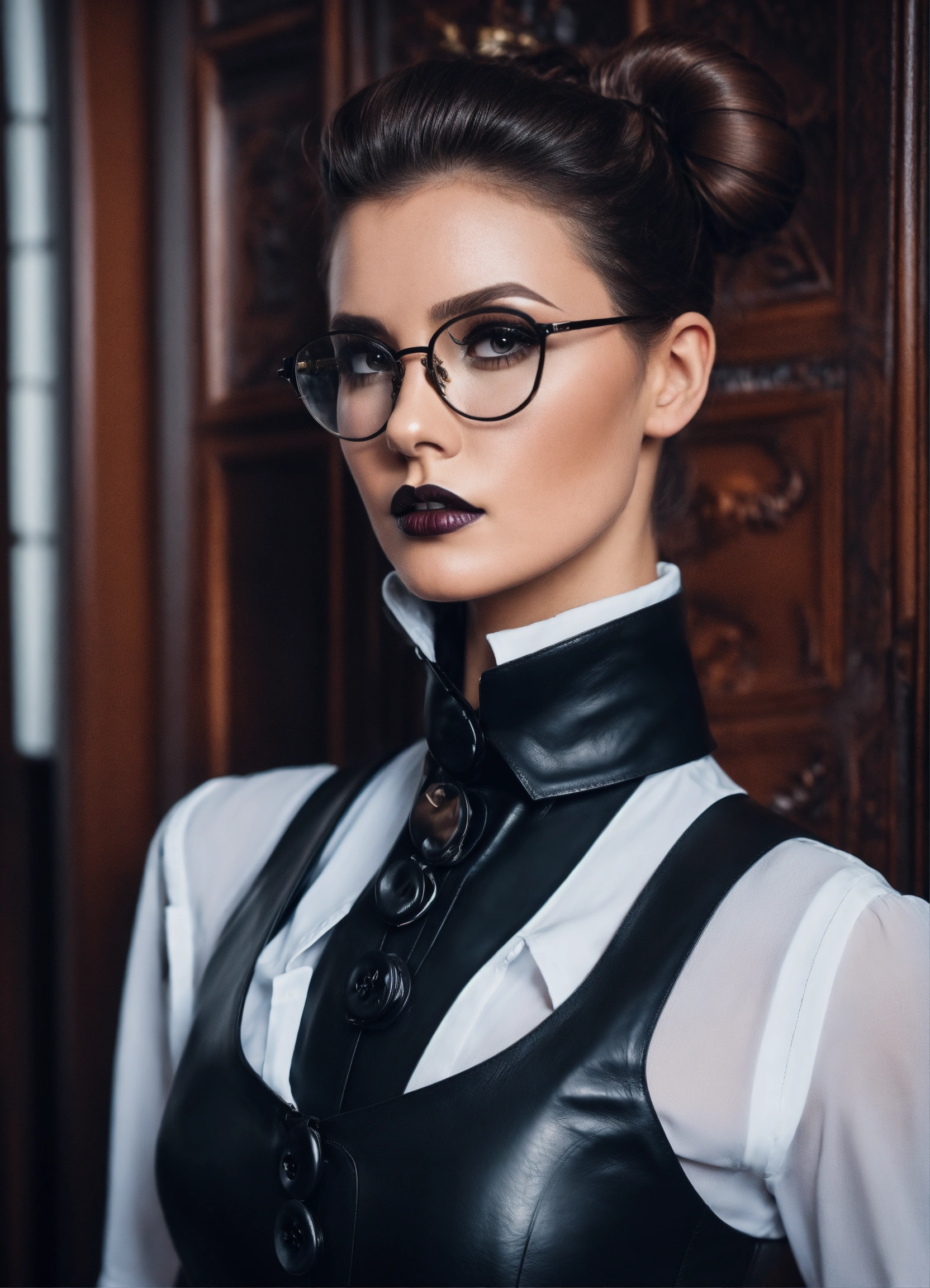 Lexica - Stunning french seductress woman fashion model, strict pose ...