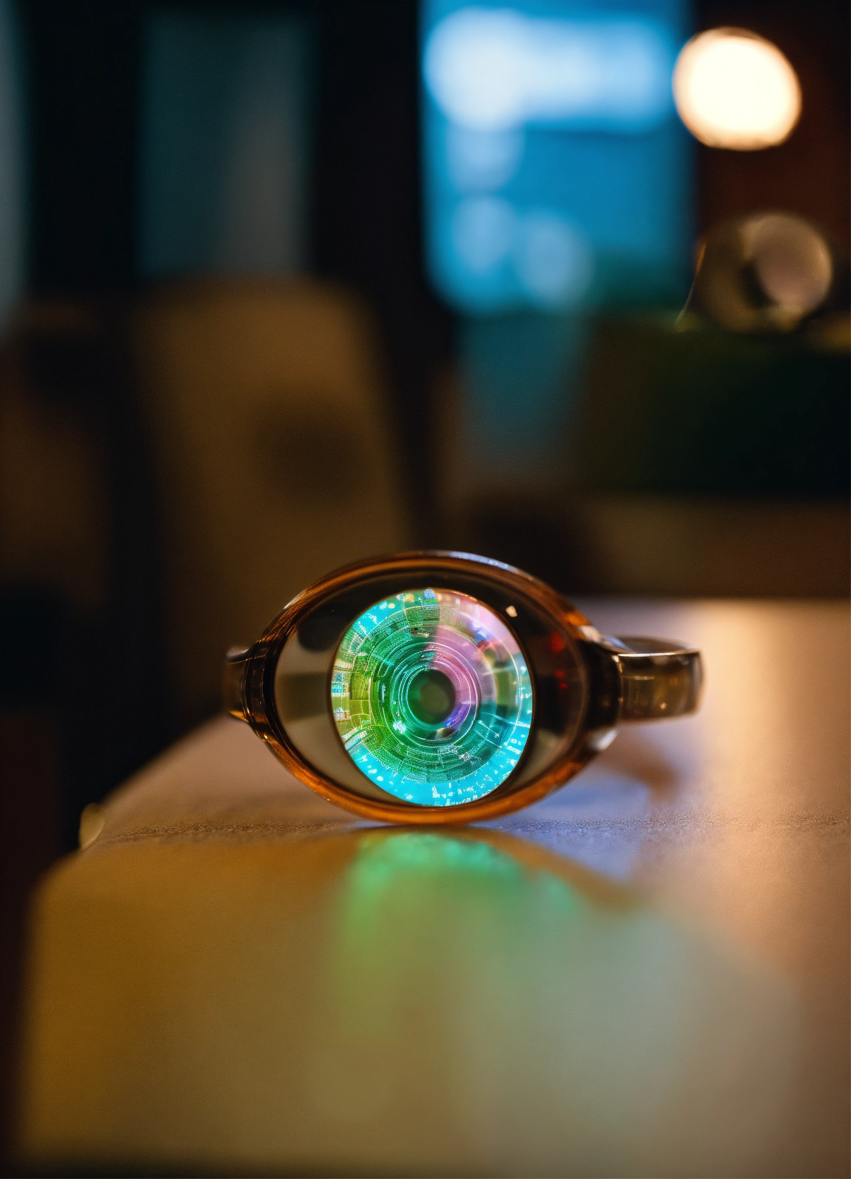 Lexica - A person has these smart contact lenses on, so she is in a ...