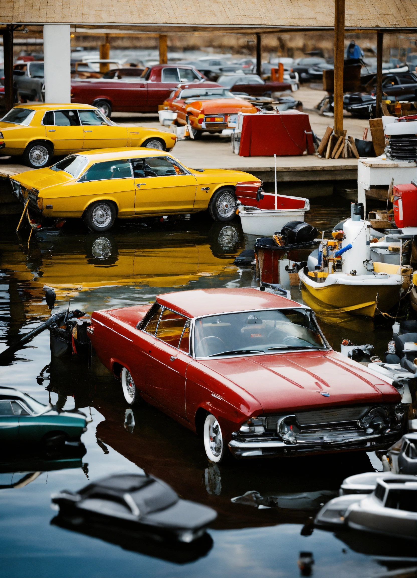 Lexica - Automotive tools floating,cars in the background