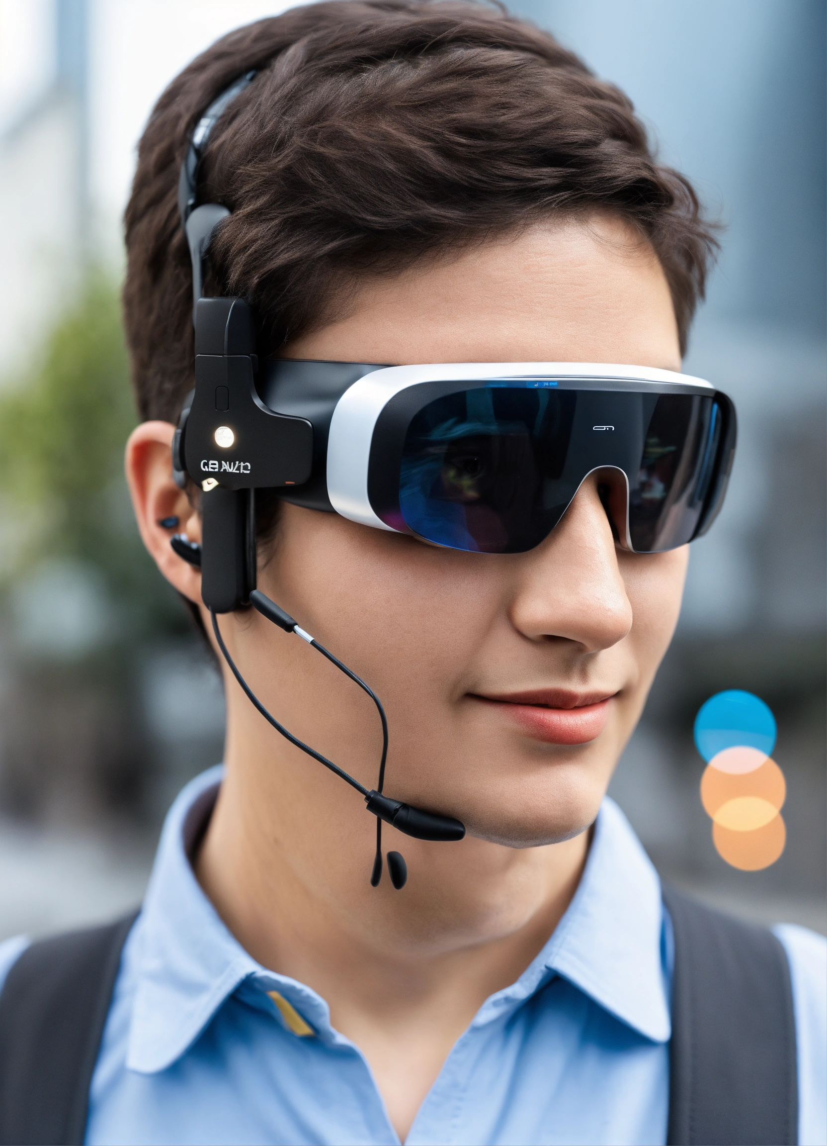 Lexica - Smart elegant small headset on visually impaired individual ...
