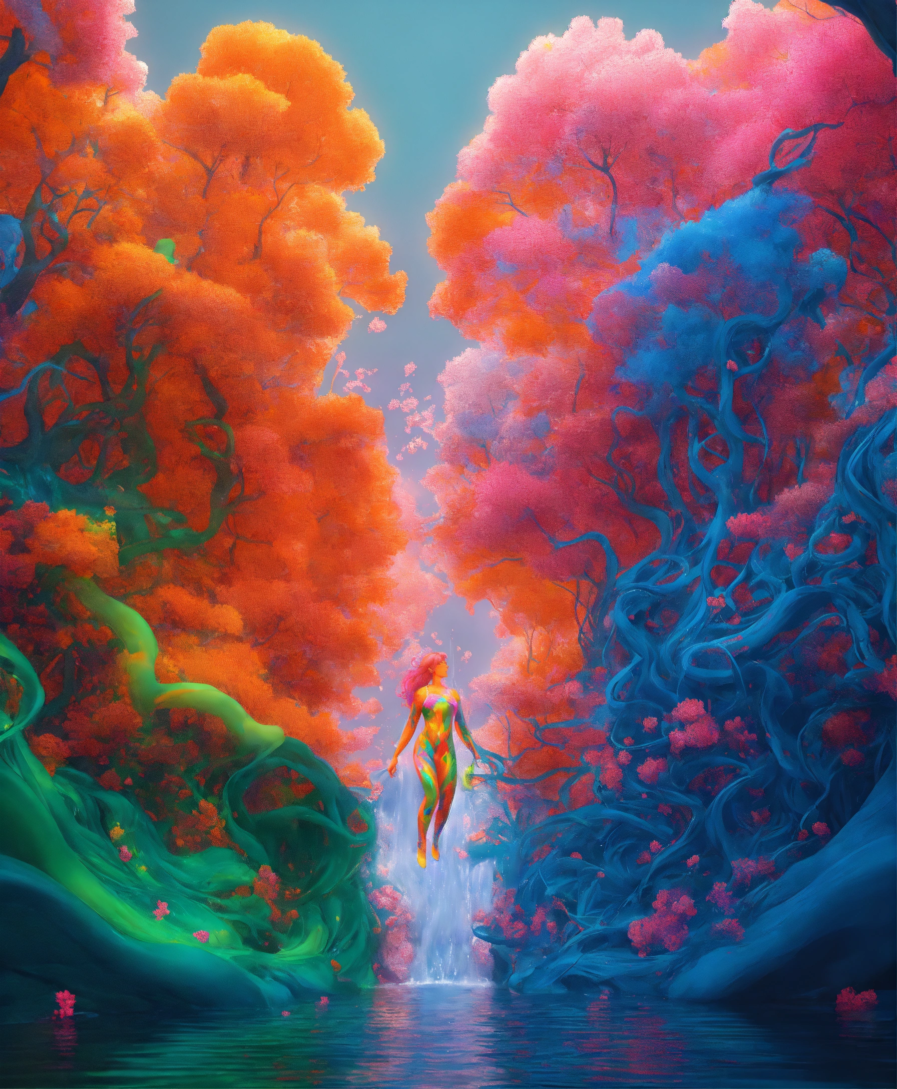 Lexica - Genderless body shaped water figures intertwined , fantasy, 8K ...