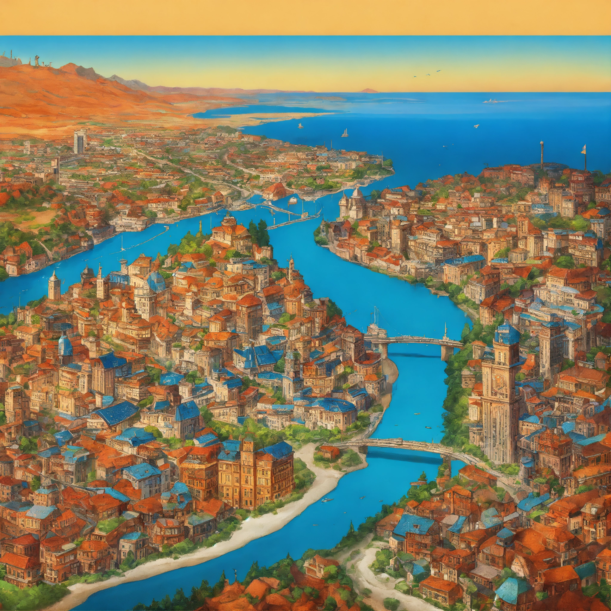 Lexica - City built like a crust atop the rolling, steep hills are ...