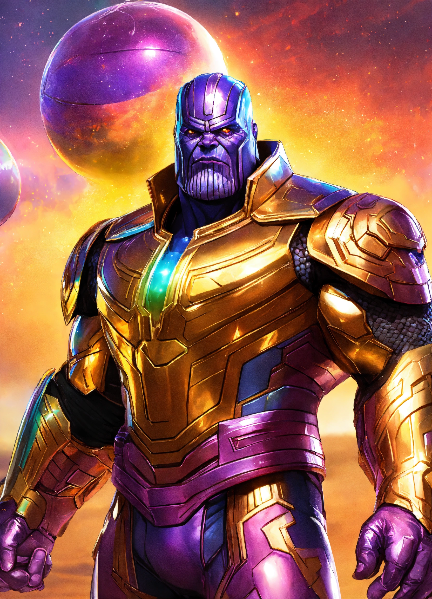 Lexica - Thanos chrome god rainbow