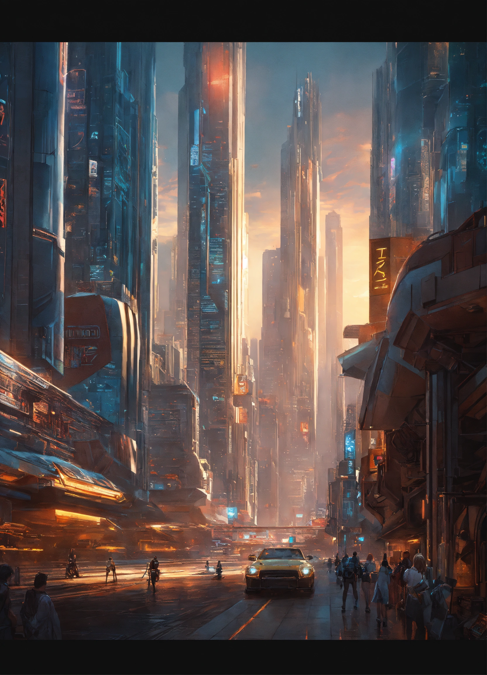 Lexica - Sci-fi effect poster background,mega city of the future, intricate, highly detailed ...