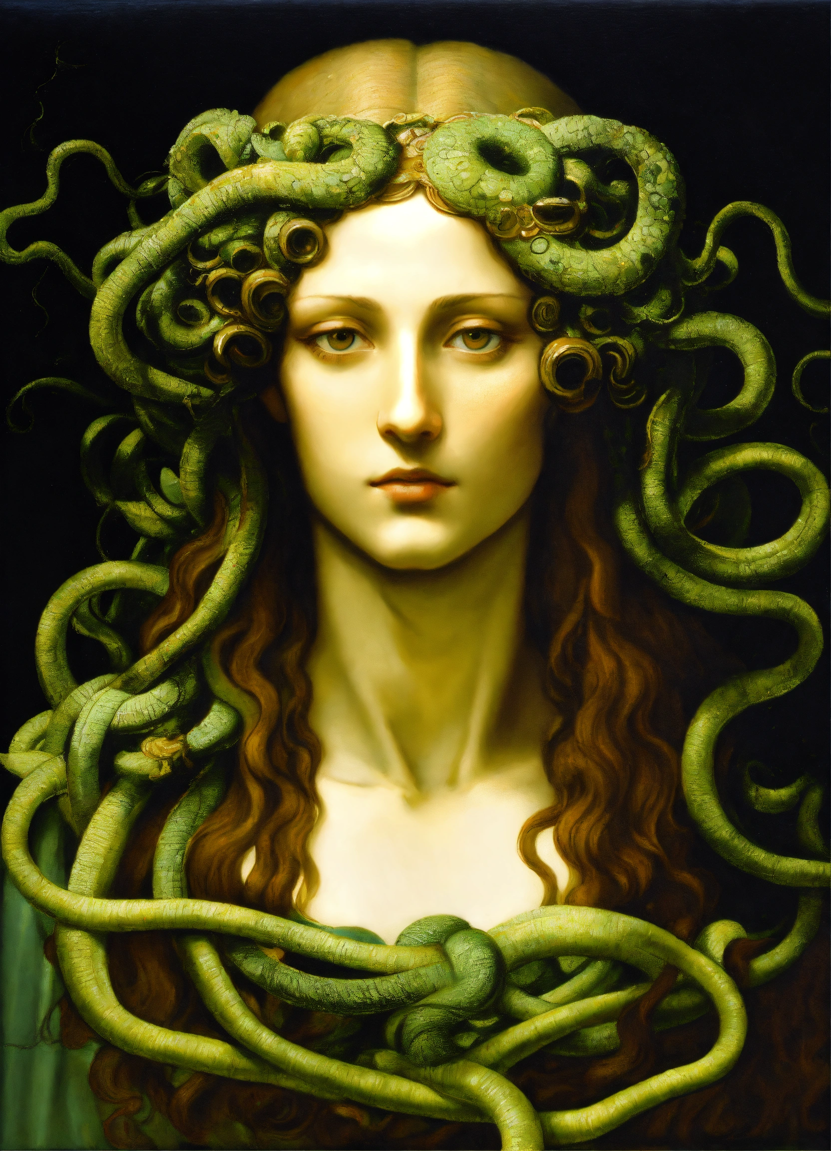 Lexica - Realism Leonardo da Vinci painting Medusa