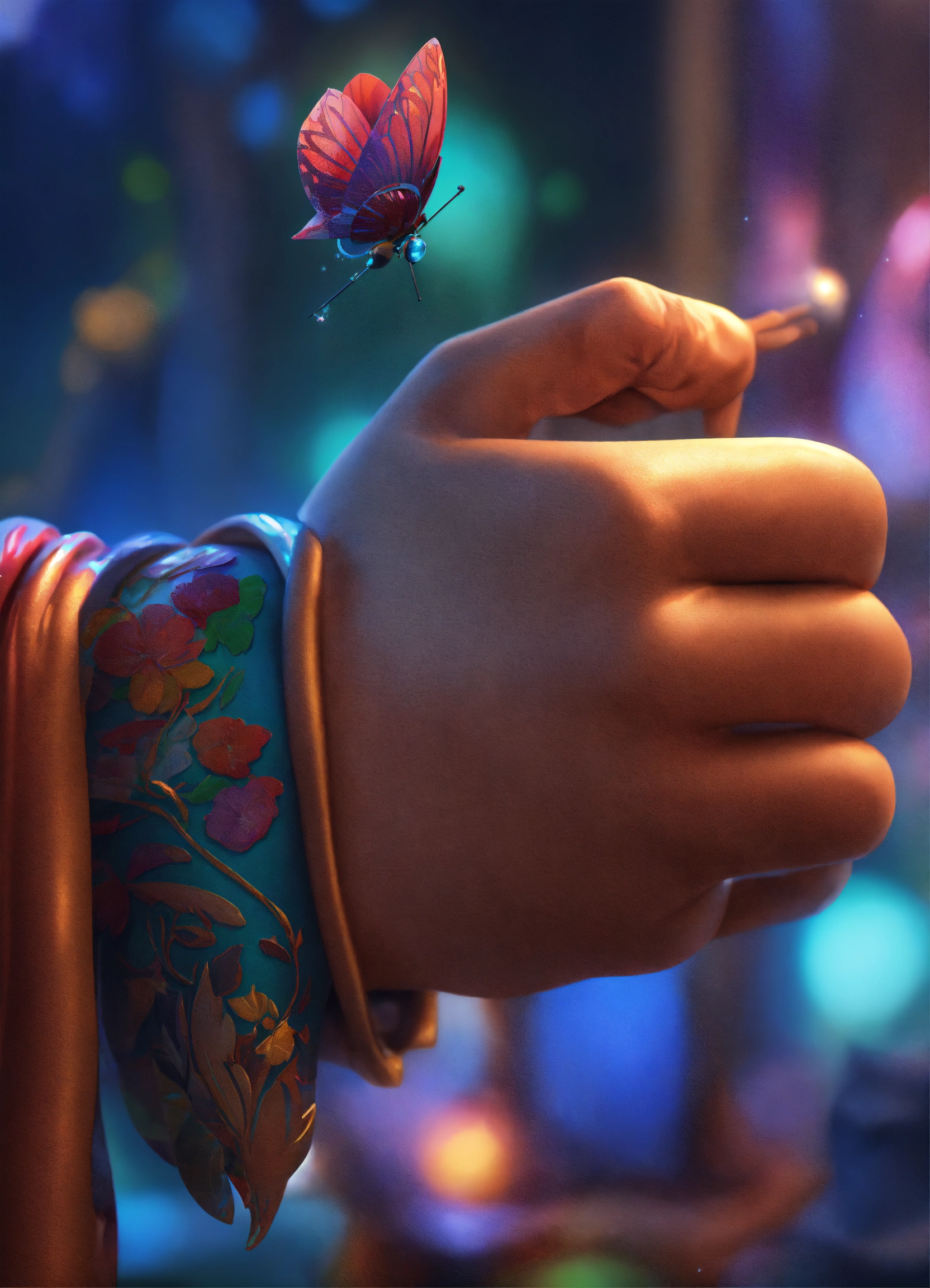 Lexica - Create a 3D rendering of a hand pointing its index finger ...