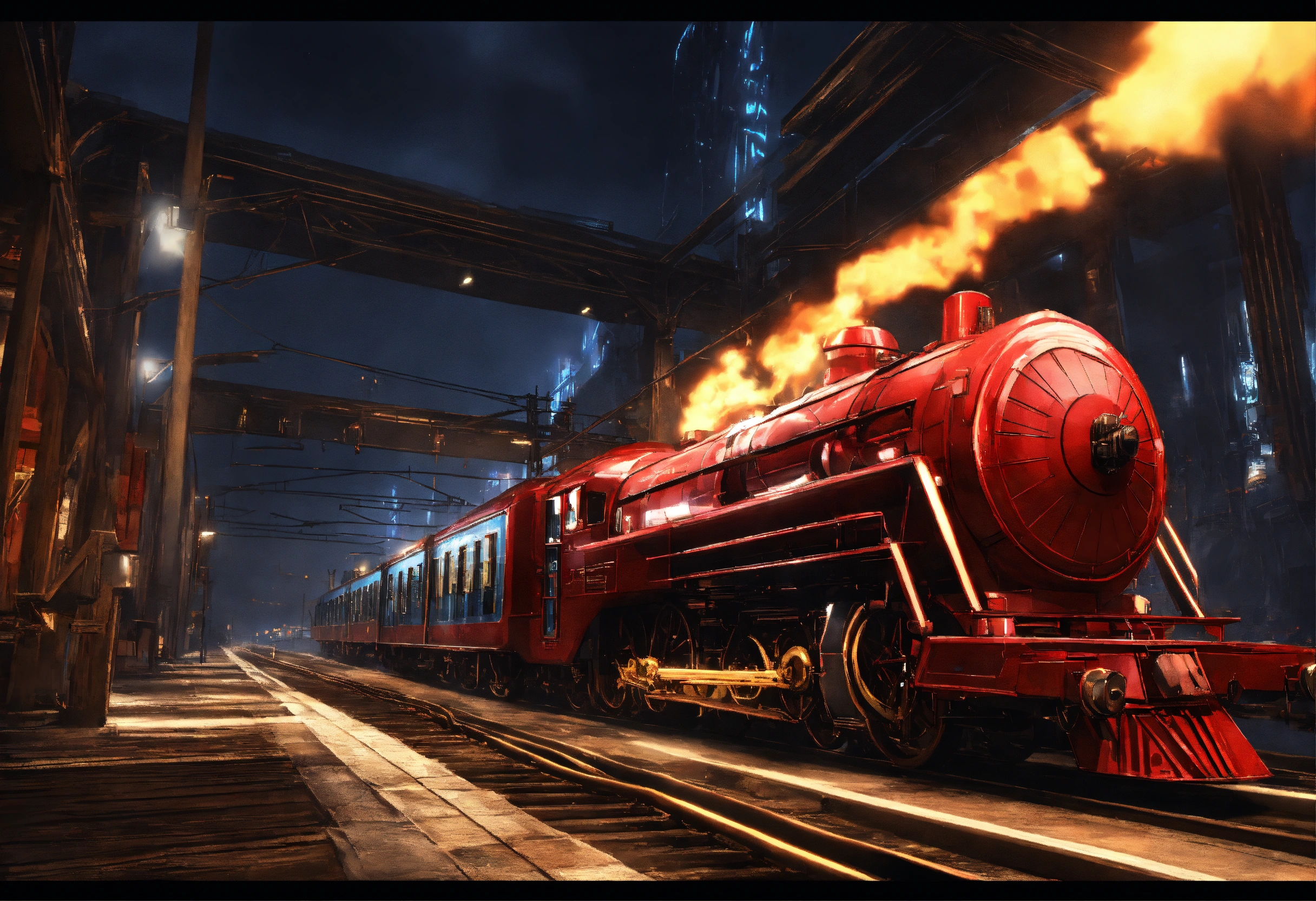 Lexica - Train of the future running, Devil May Cry, high quality ...