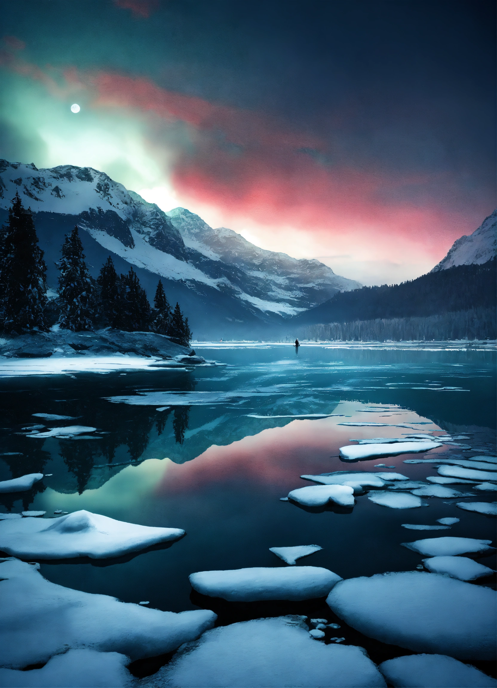 Lexica - A lake surrounded by a larger lake around it surrounded by ...