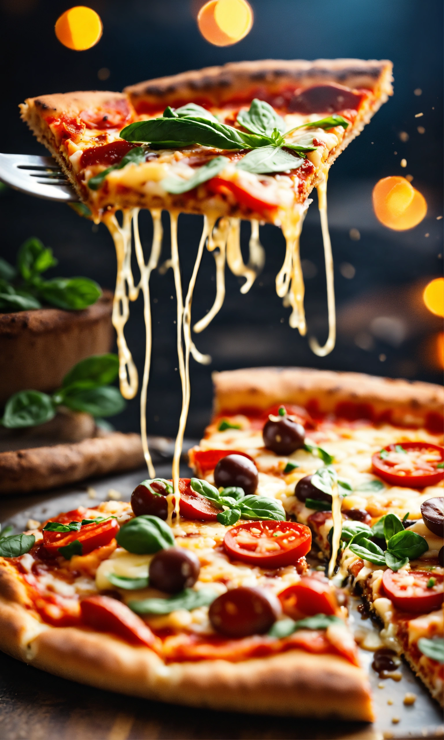Lexica - Yummy slice of pizza, food photography, beautiful, delicious ...