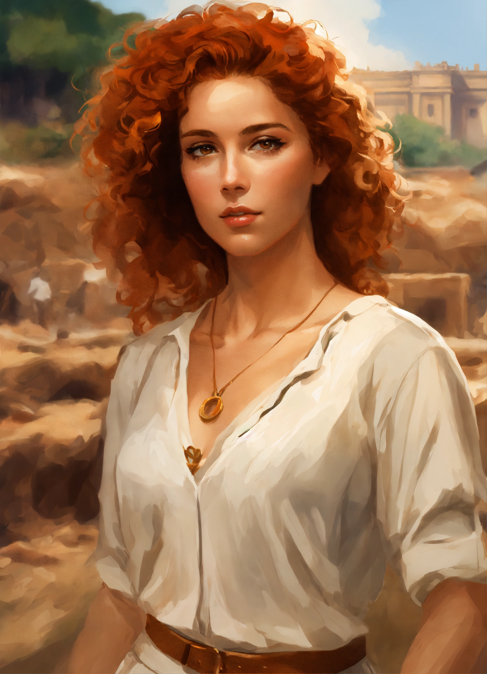 Lexica - Digital art portrait of a beautiful, rich British aristocrat ...