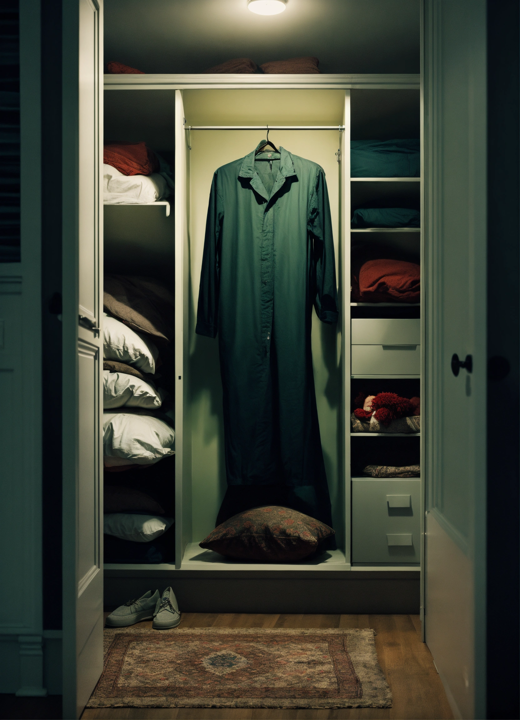 Lexica - Sleep paralysis demon, closet and bed in background