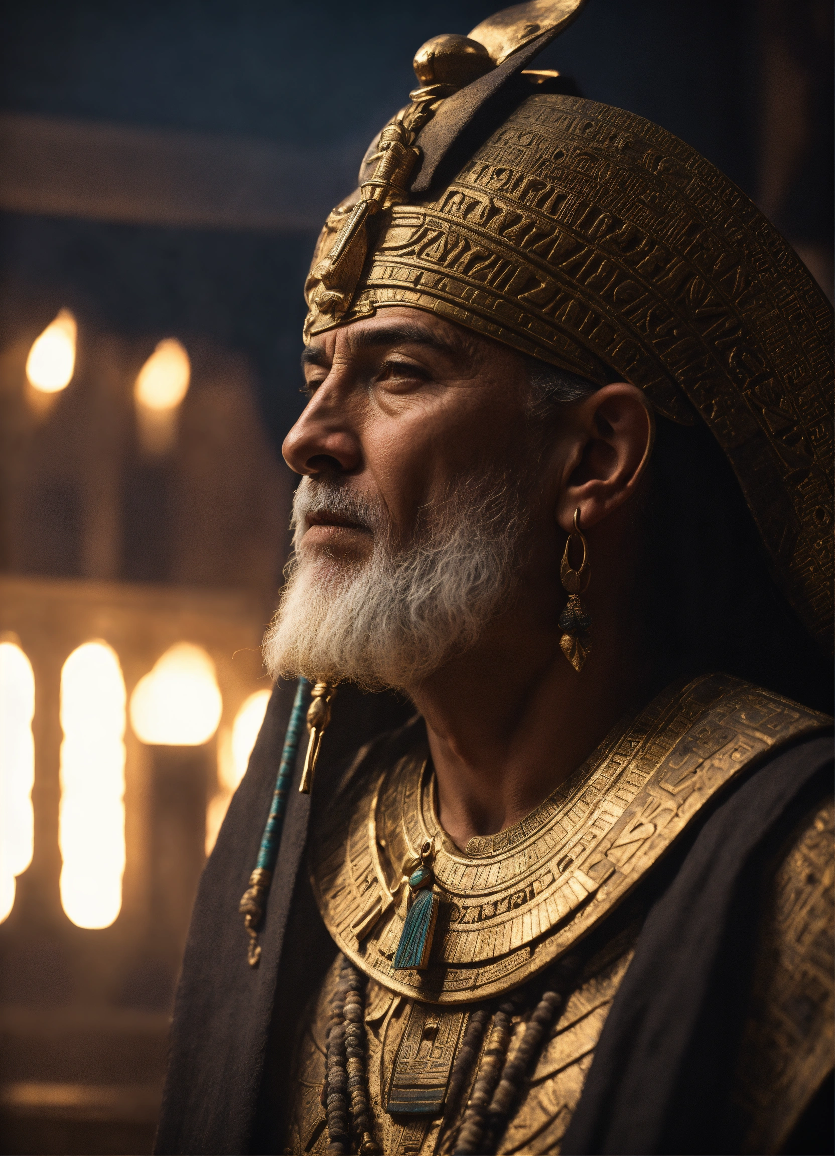 Lexica - An epic fantasy scene in ancient Egypt featuring an old ...