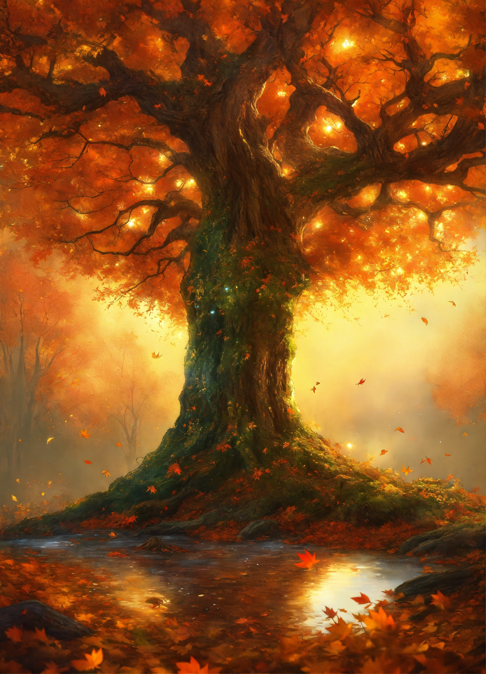 Lexica - Autumn old tree line from gnarly trees age of Methuselah ...