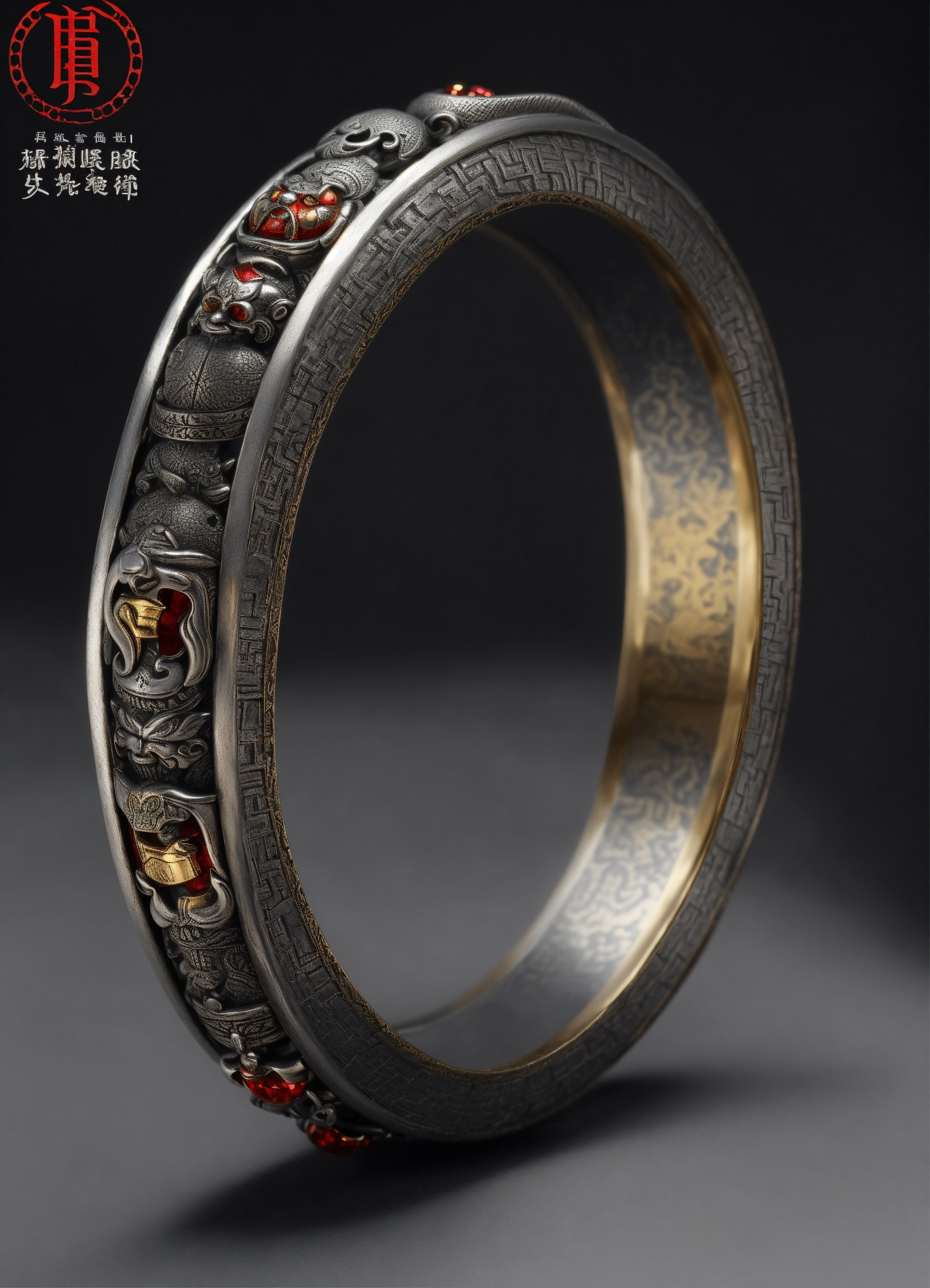 Lexica - Edo Period demon bracelet, Ford Hallam Style, Shibuichi, tsuba ...