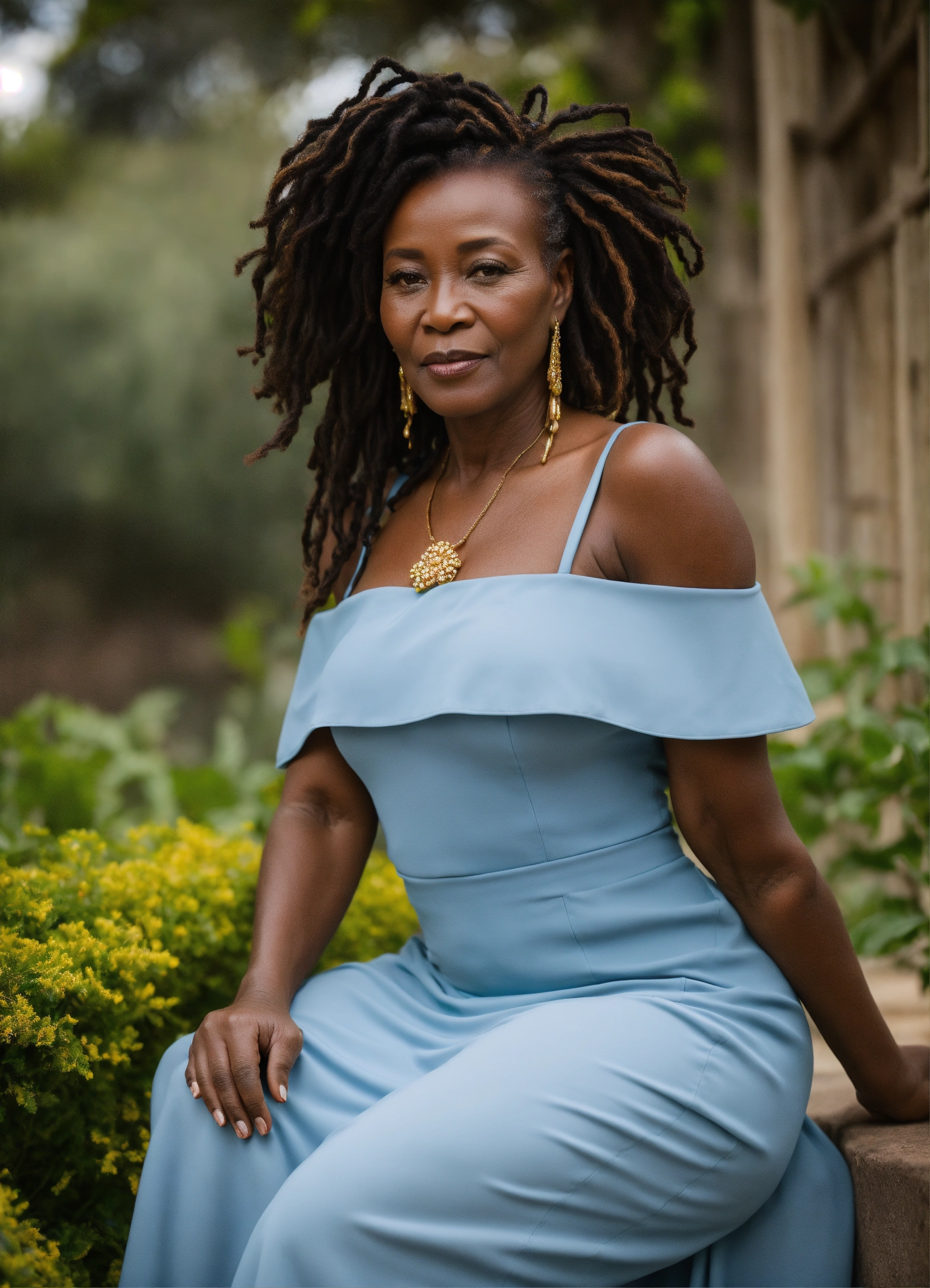 Lexica - A stunning dark complexion 50 year old African woman with a ...