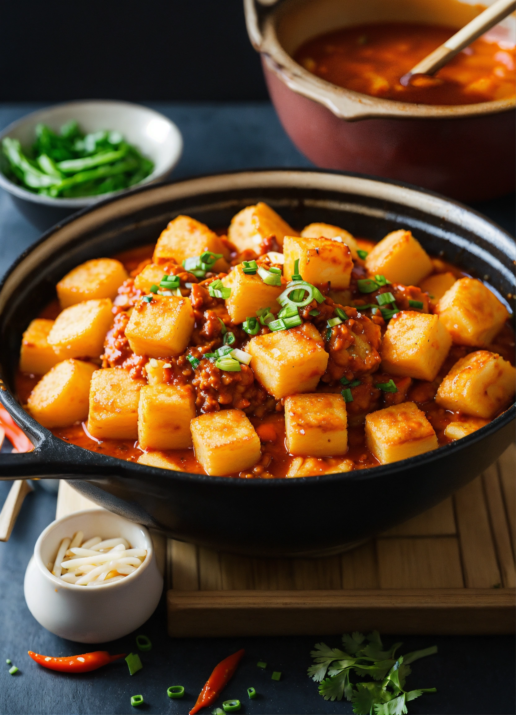 Lexica - Tteokbokki is a Korean spicy rice cake dish that is made with ...